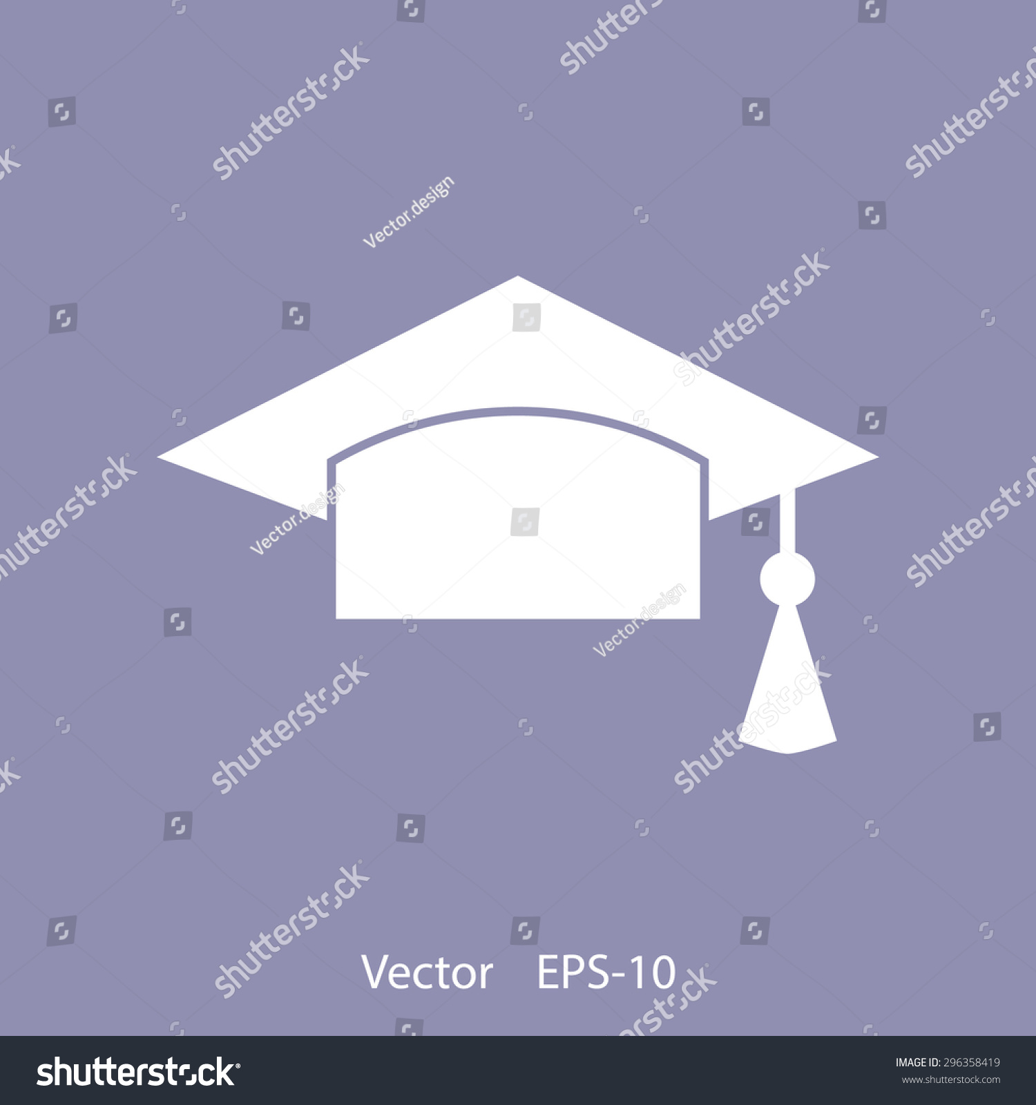 Mortar Board Graduation Cap Stock Vector (Royalty Free) 296358419 ...