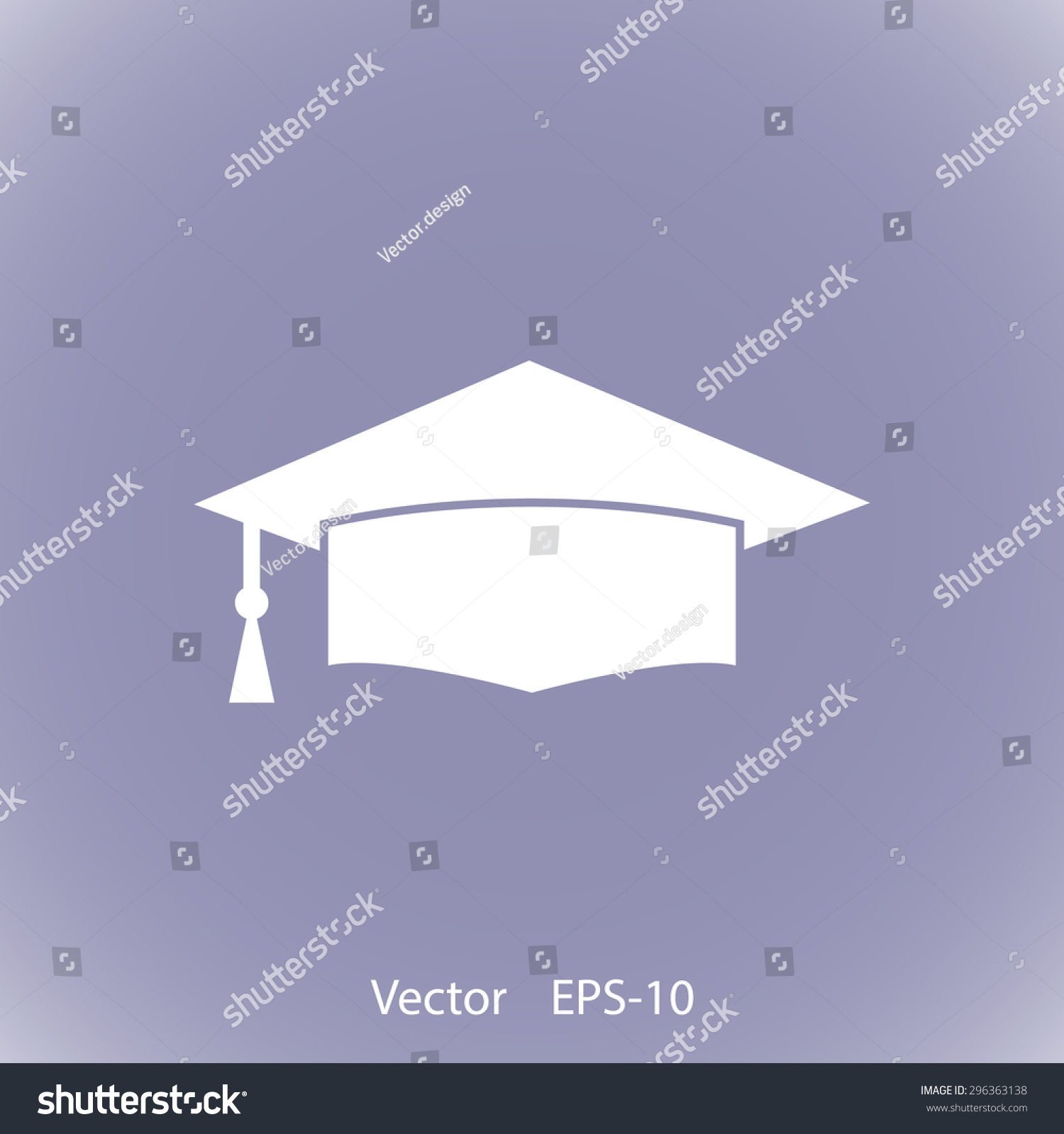 Mortar Board Graduation Cap Stock Vector (Royalty Free) 296363138 ...