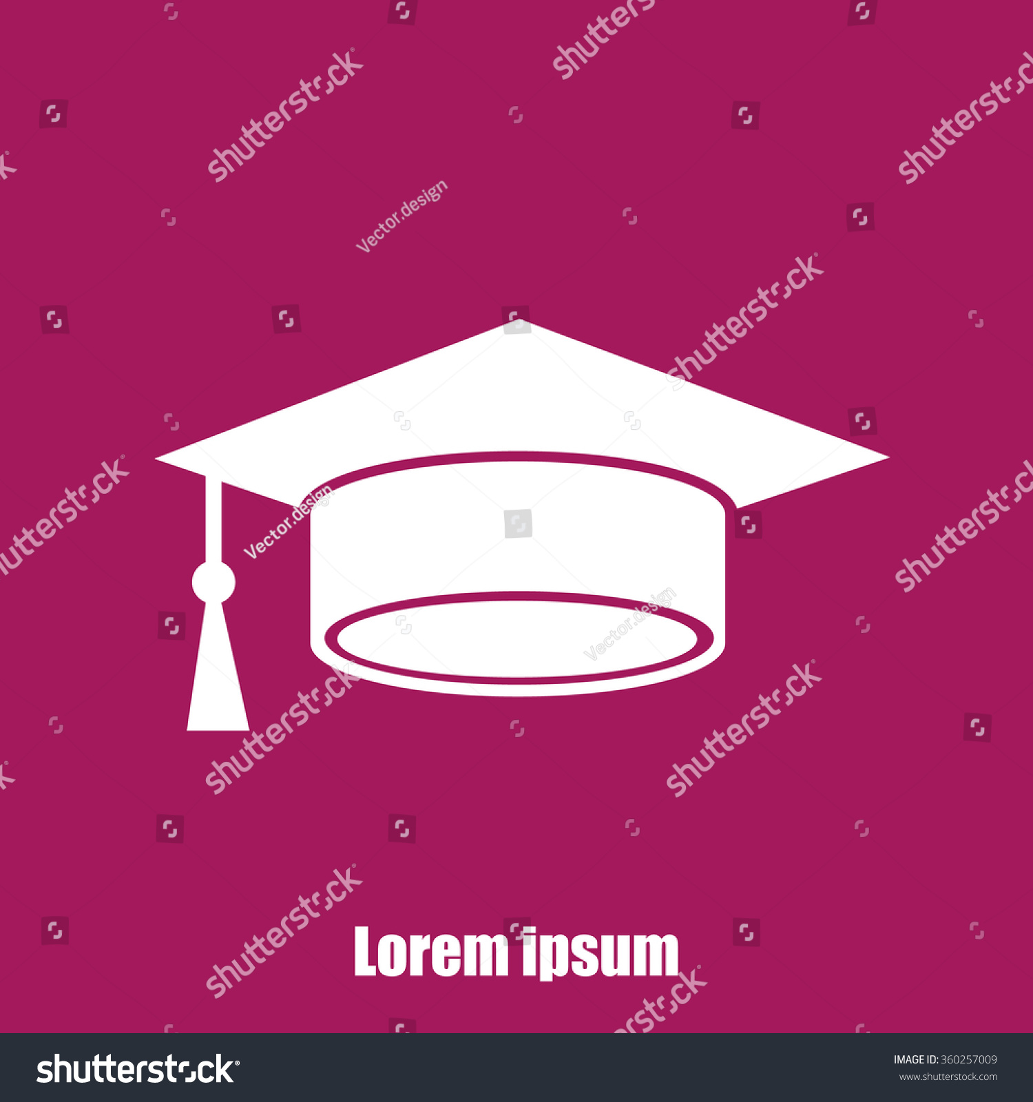 Mortar Board Graduation Cap Stock Vector (Royalty Free) 360257009 ...