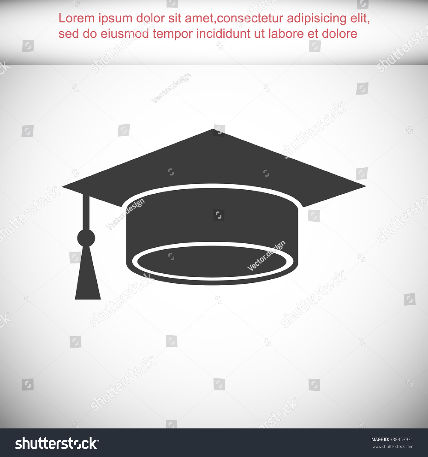 Mortar Board Graduation Cap Stock Vector (Royalty Free) 388353931 ...