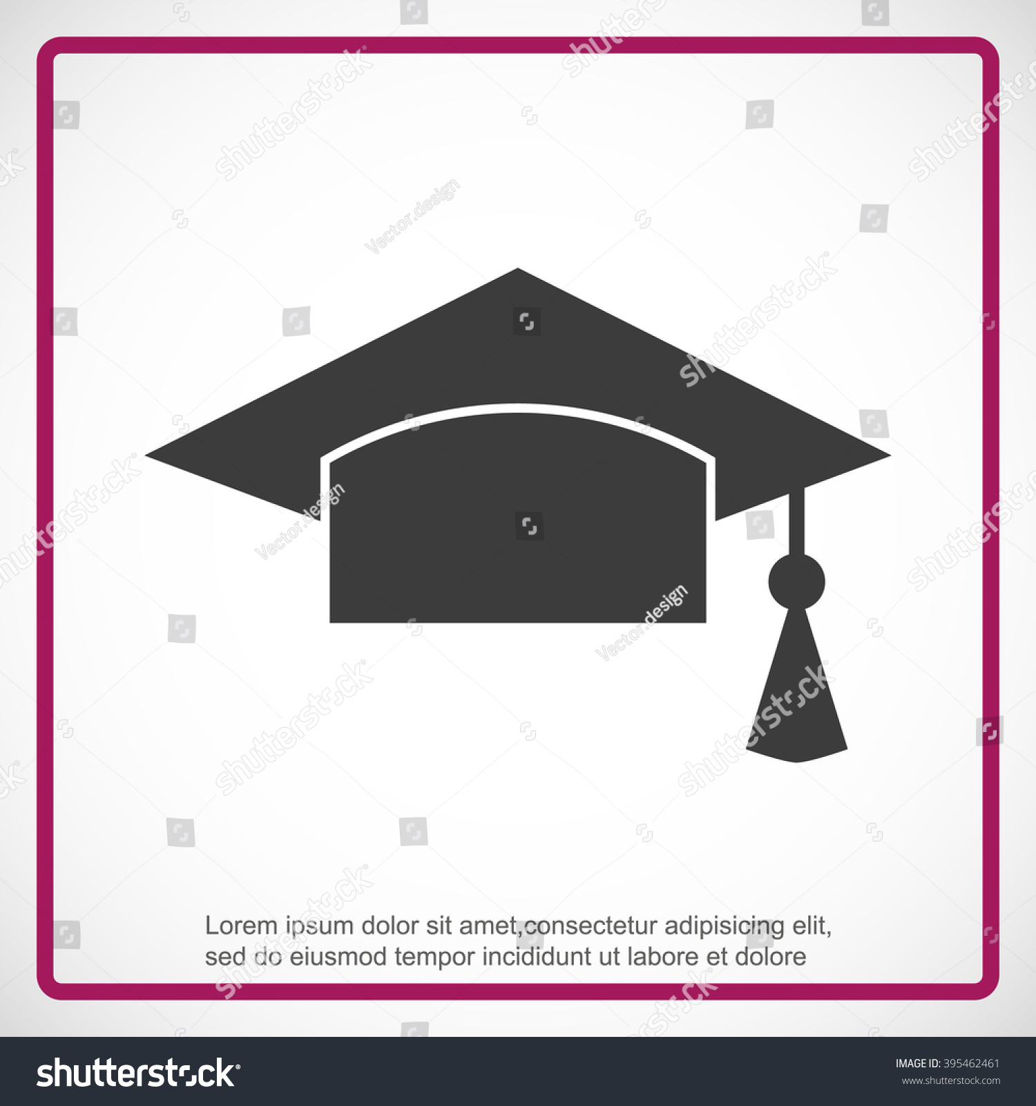 Mortar Board Graduation Cap Stock Vector (Royalty Free) 395462461