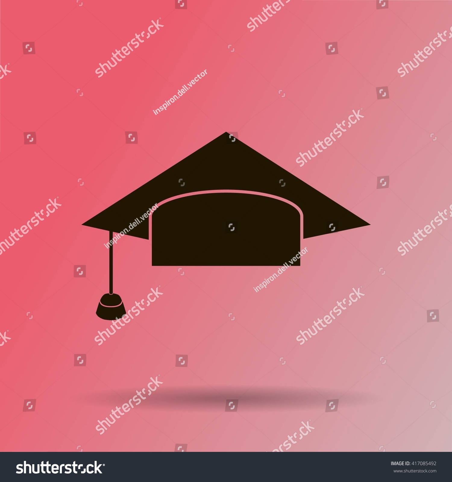 Mortar Board Graduation Cap Stock Vector (Royalty Free) 417085492 ...