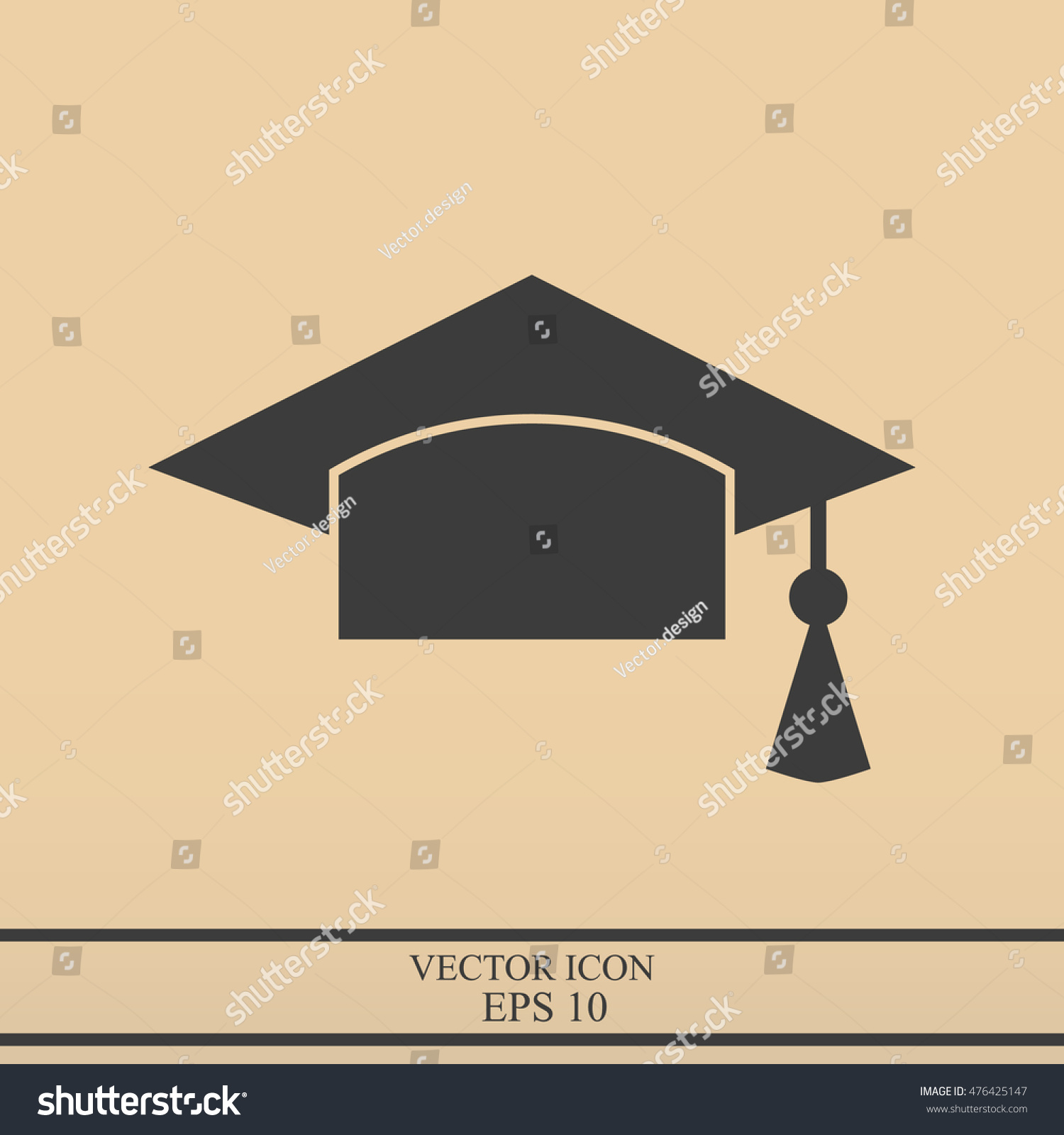 Mortar Board Graduation Cap: vector de stock (libre de regalías ...