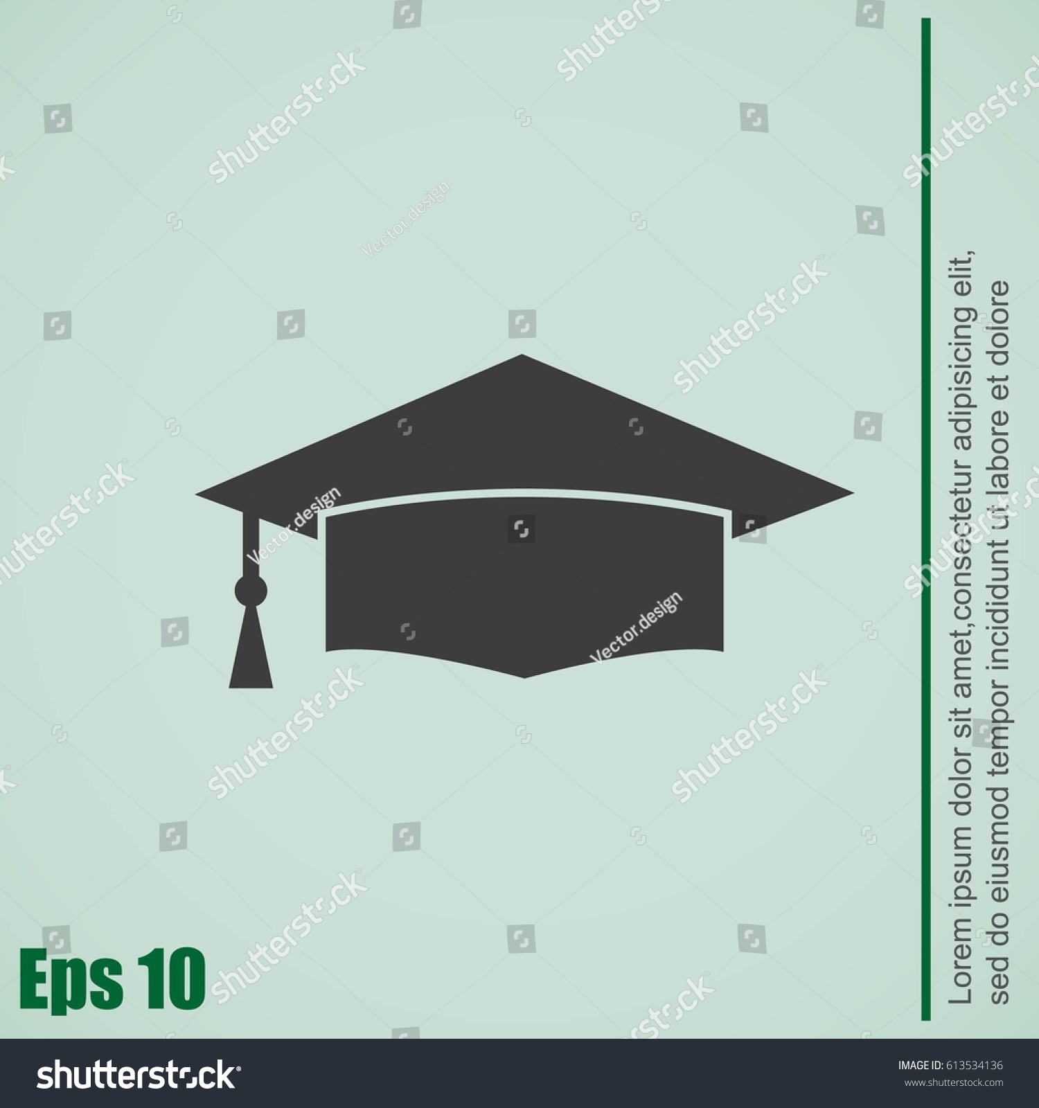 Mortar Board Graduation Cap Stock Vector (Royalty Free) 613534136 ...