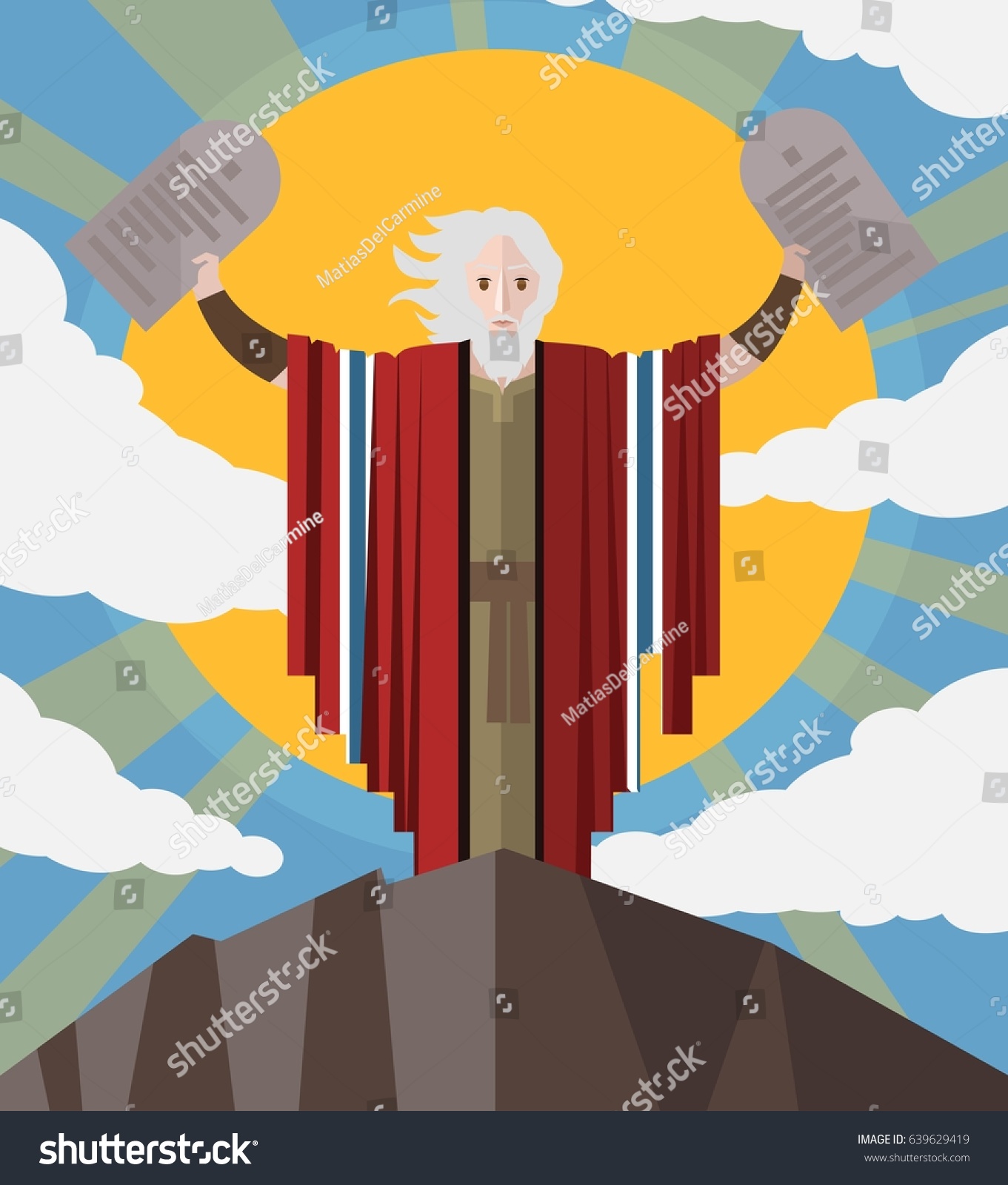 Vektor Stok Moses Holding Stone Tablets Commandments Tables (Tanpa ... Vektor Stok Moses Holding Stone Tablets Commandments Tables (Tanpa ...