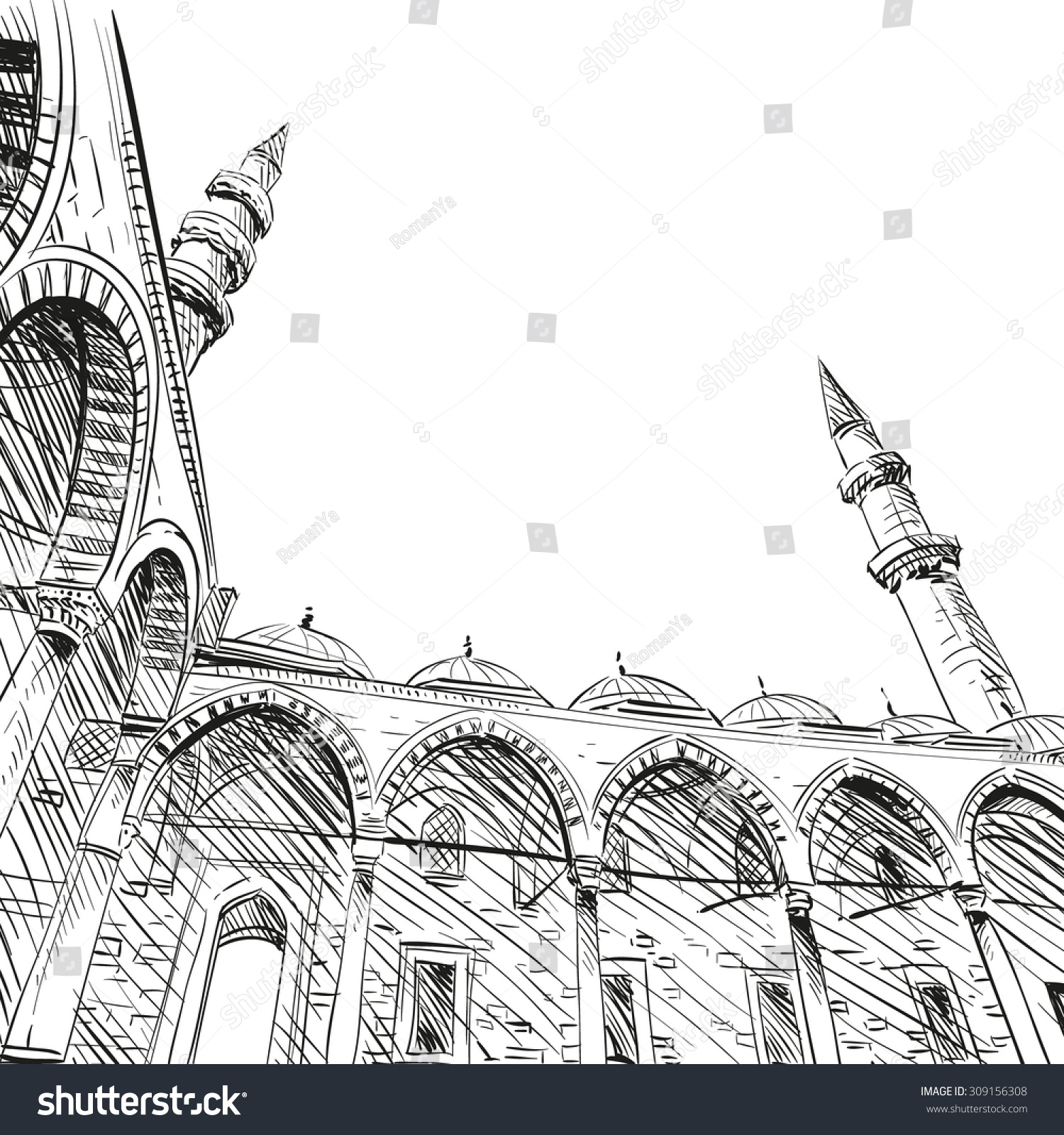 6,892 Islamic architecture sketch Stock Illustrations, Images & Vectors ...