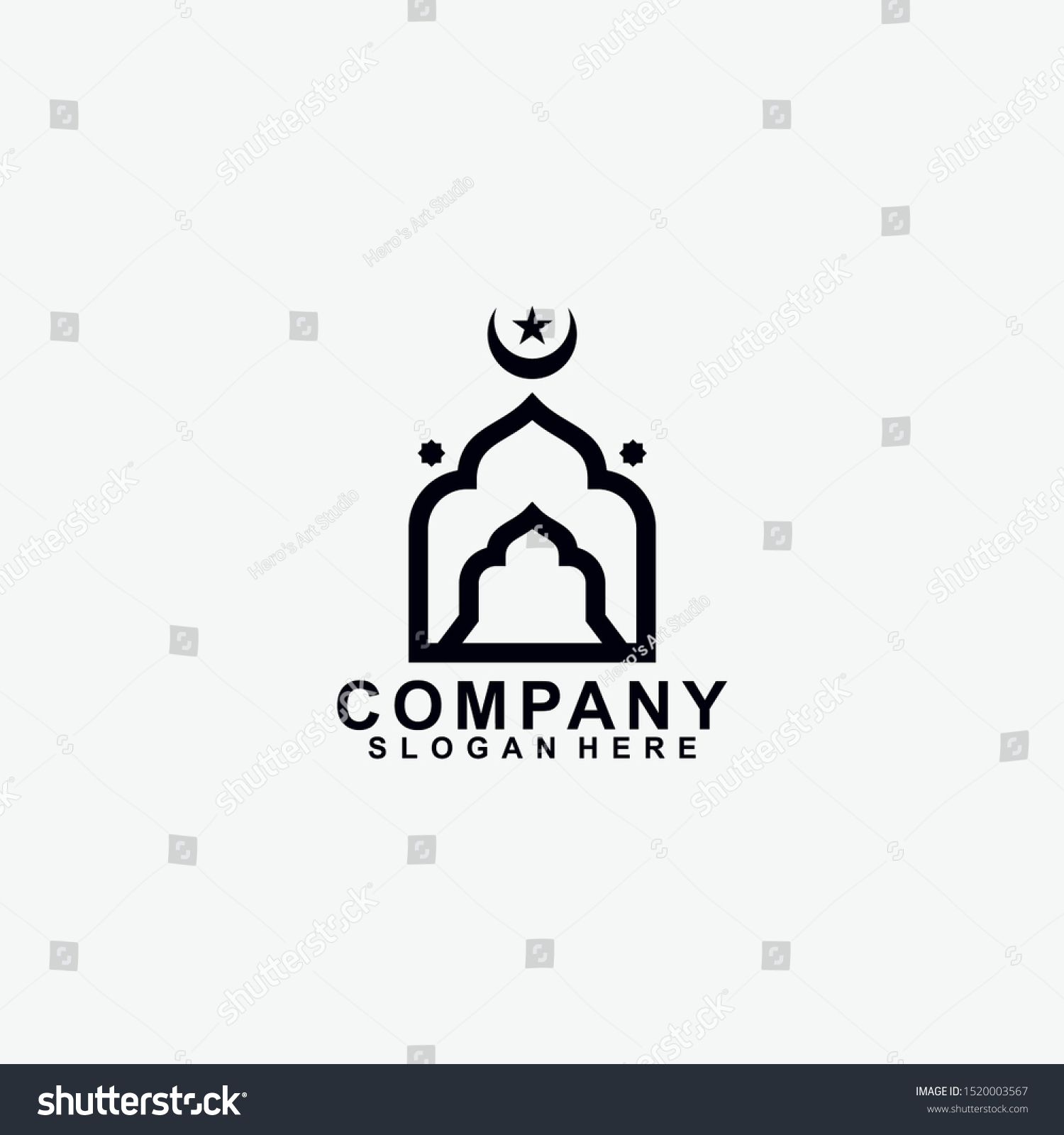 Mosque Logo Design Vector Template Modern Stock Vector (Royalty Free ...
