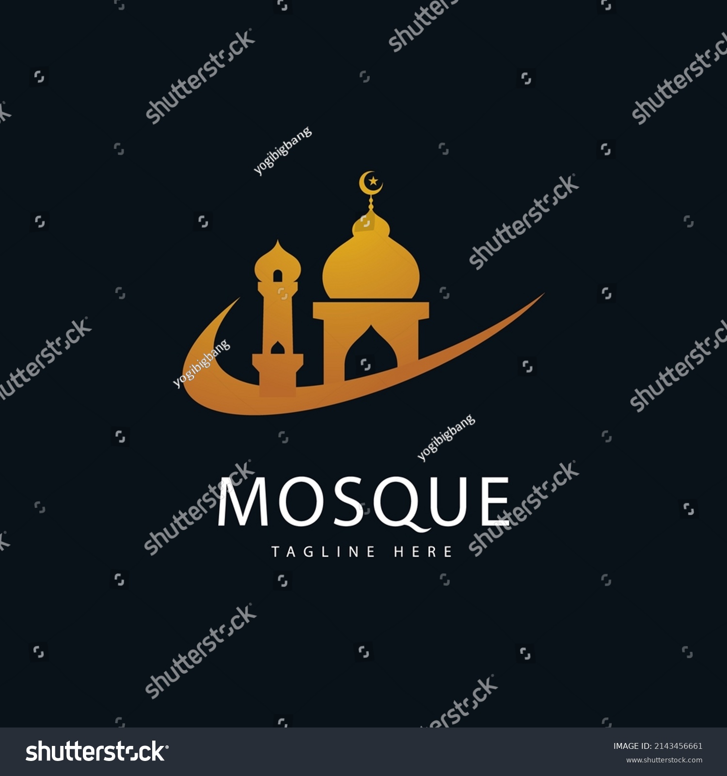 Mosque Logo Template Islamic Concept Design 库存矢量图（免版税）2143456661 ...