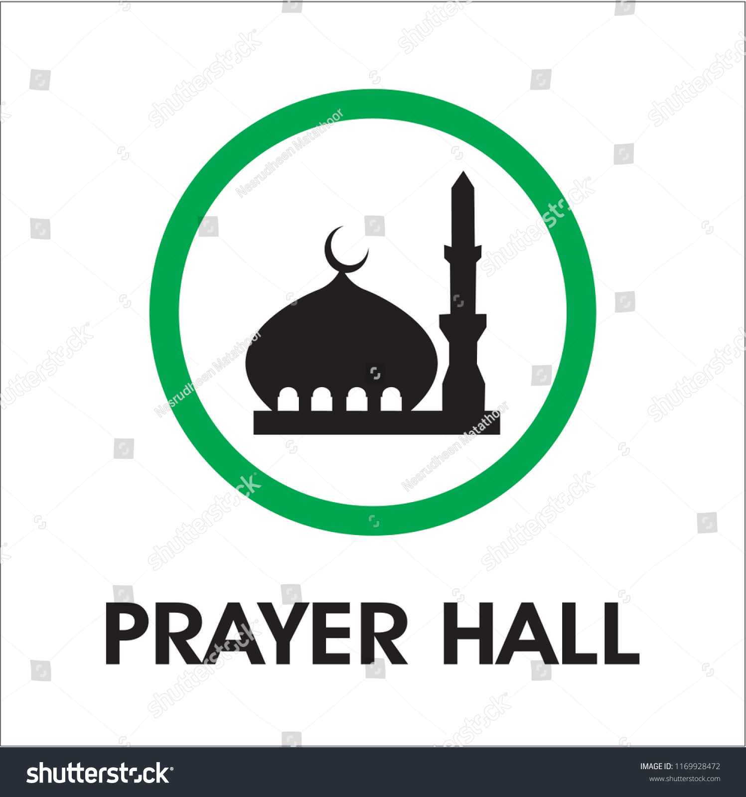 Mosque Prayer Hall Stock Vector (Royalty Free) 1169928472 | Shutterstock