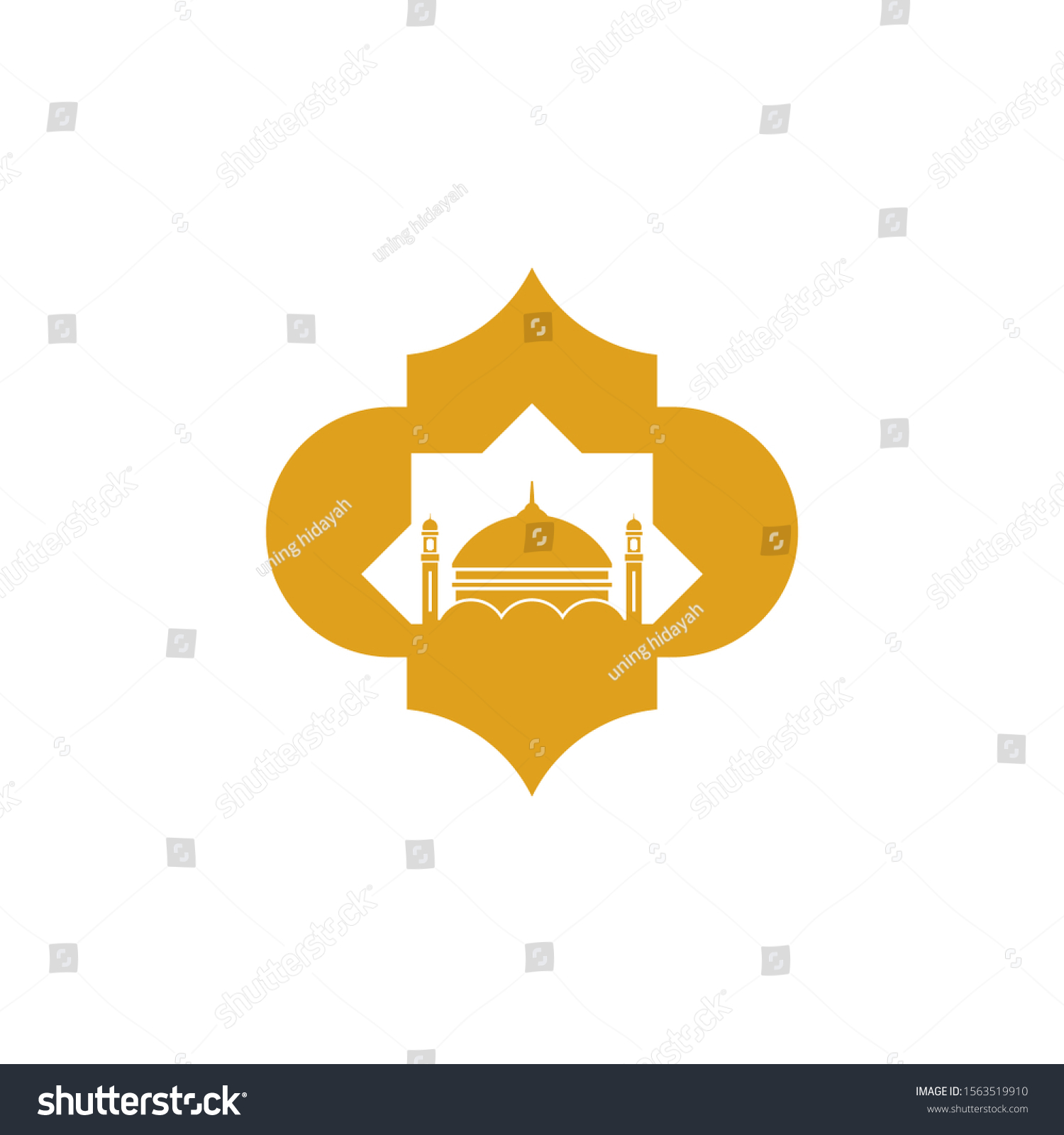 Mosque Template Design Vector Islamic Illustration Stock Vector ...