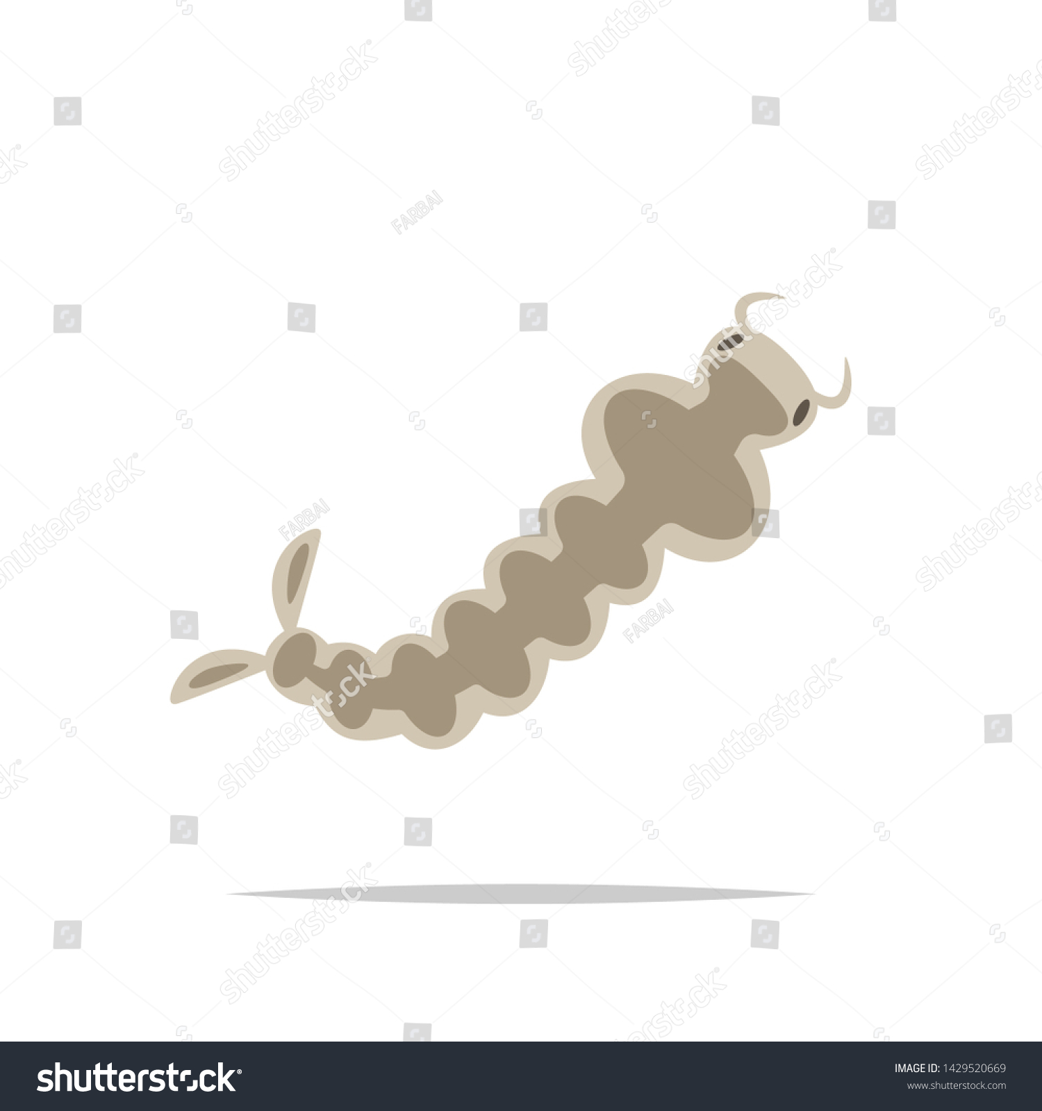 Mosquito Larvae Vector Isolated Illustration Stock Vector (Royalty Free ...
