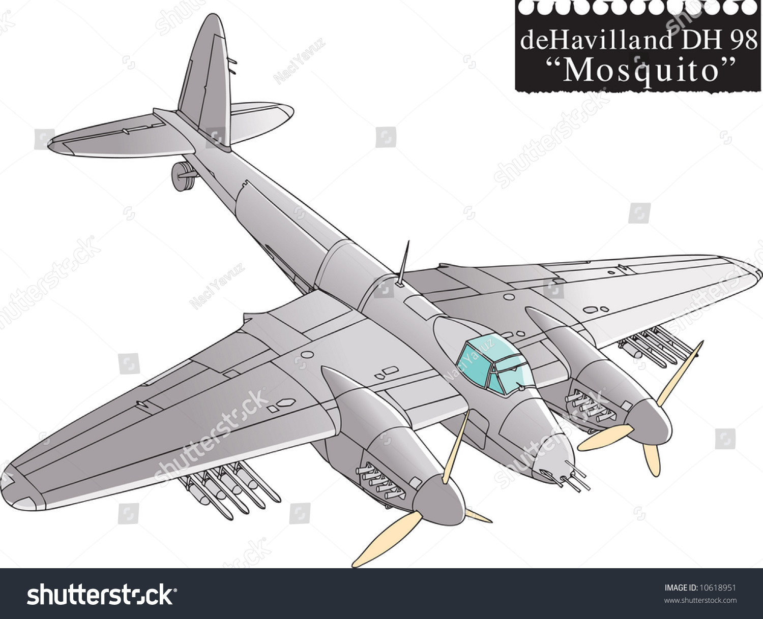 Mosquito Plane Drawing Stock Vector (Royalty Free) 10618951 | Shutterstock