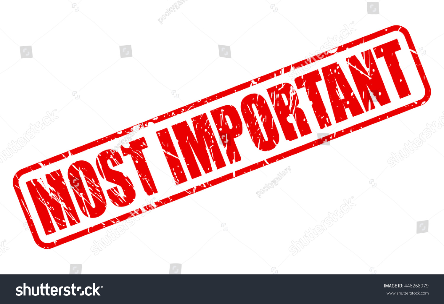 Most Important Red Stamp Text On Stock Vector (Royalty Free) 446268979