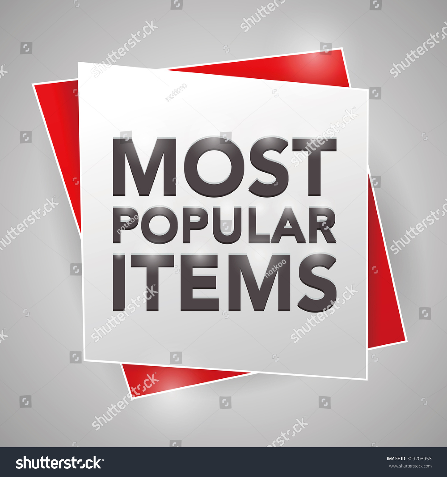 Most Popular Items Poster Design Element Stock Vector (Royalty Free ...