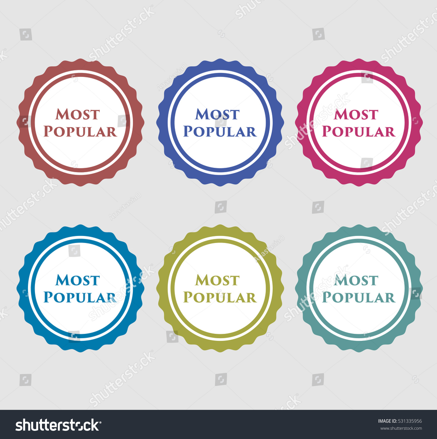 Most Popular Vector Icon Stock Vector (Royalty Free) 531335956