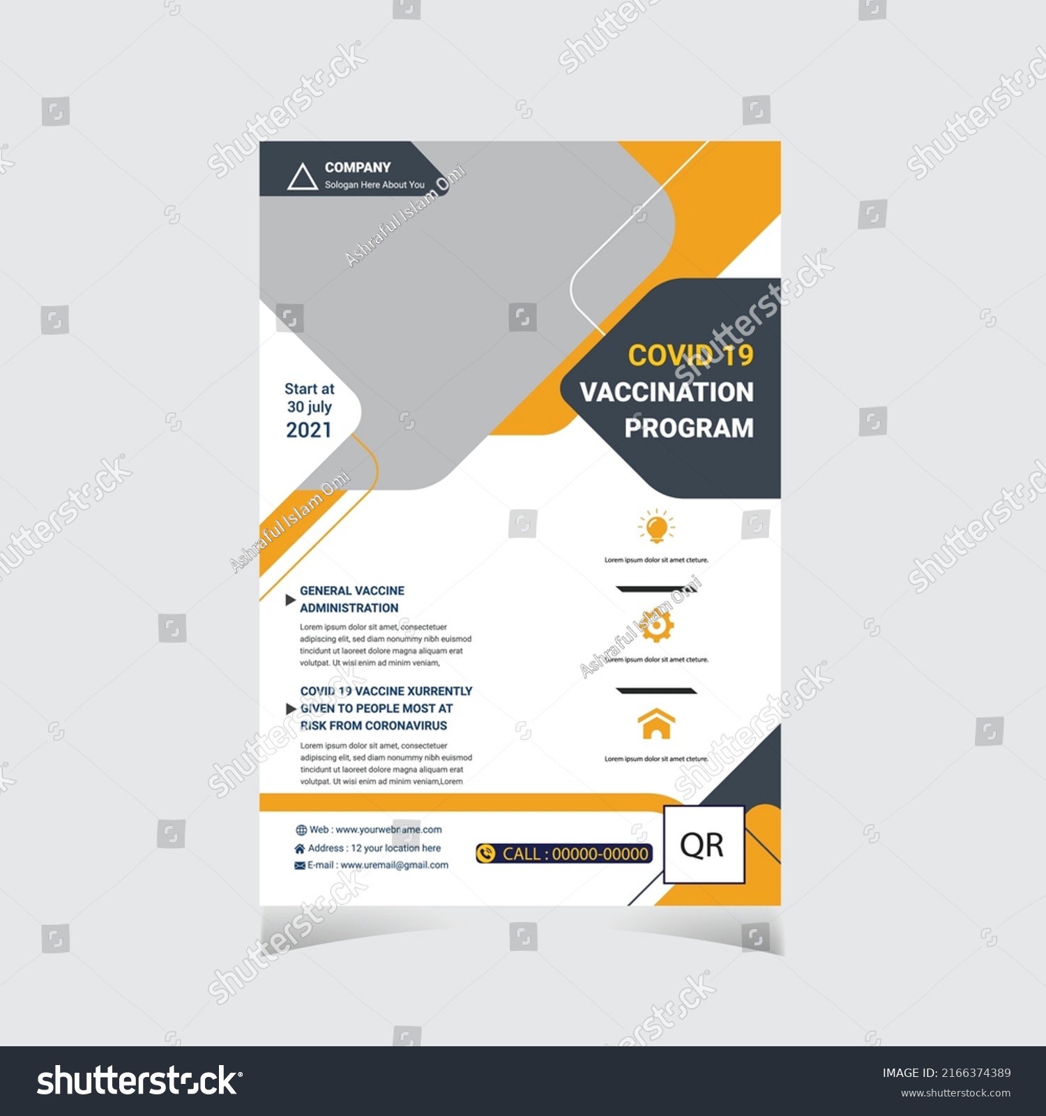 Most Usable Flyer Design Template Stock Vector (Royalty Free ...