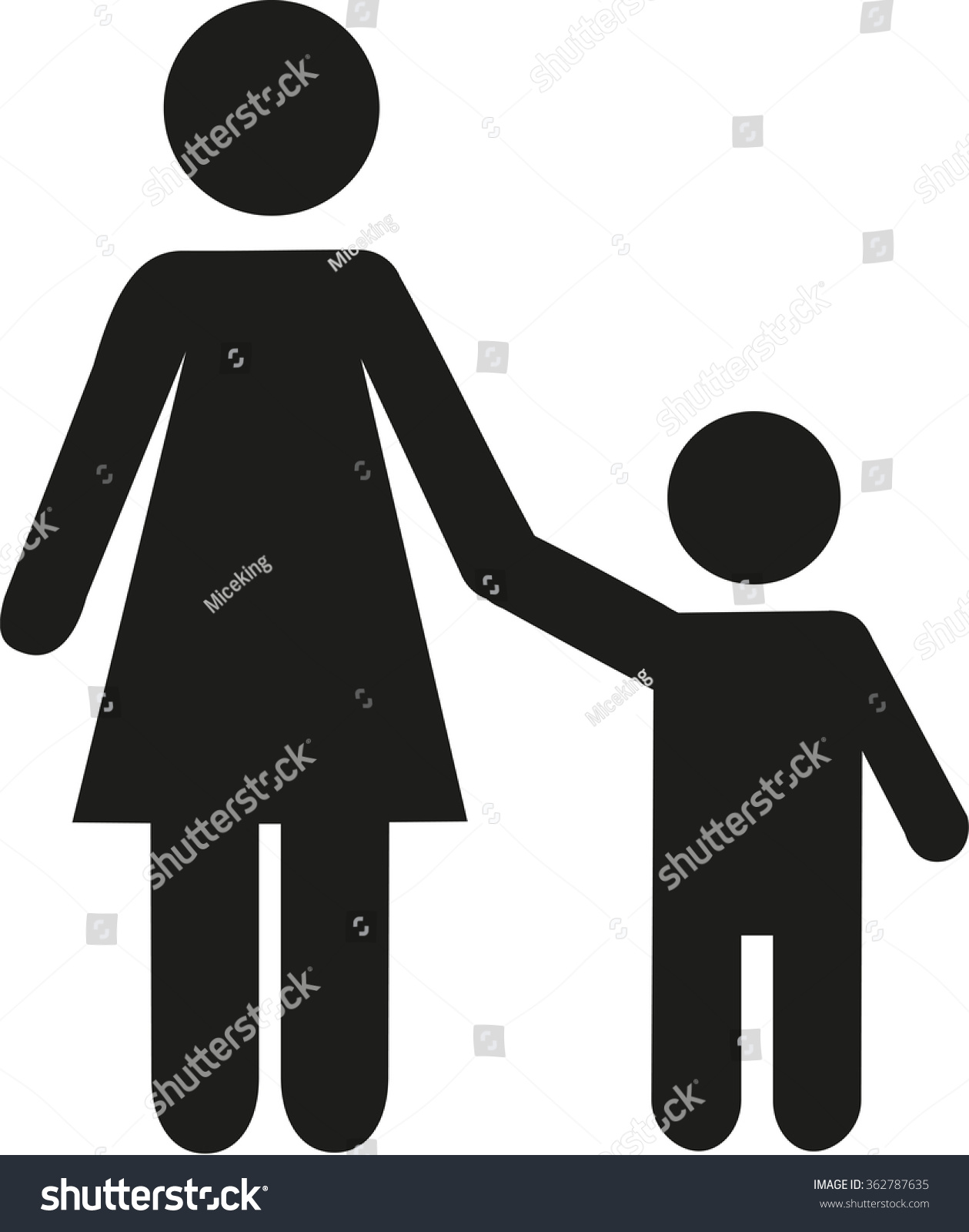 Mother Son Icon Stock Vector (Royalty Free) 362787635 | Shutterstock