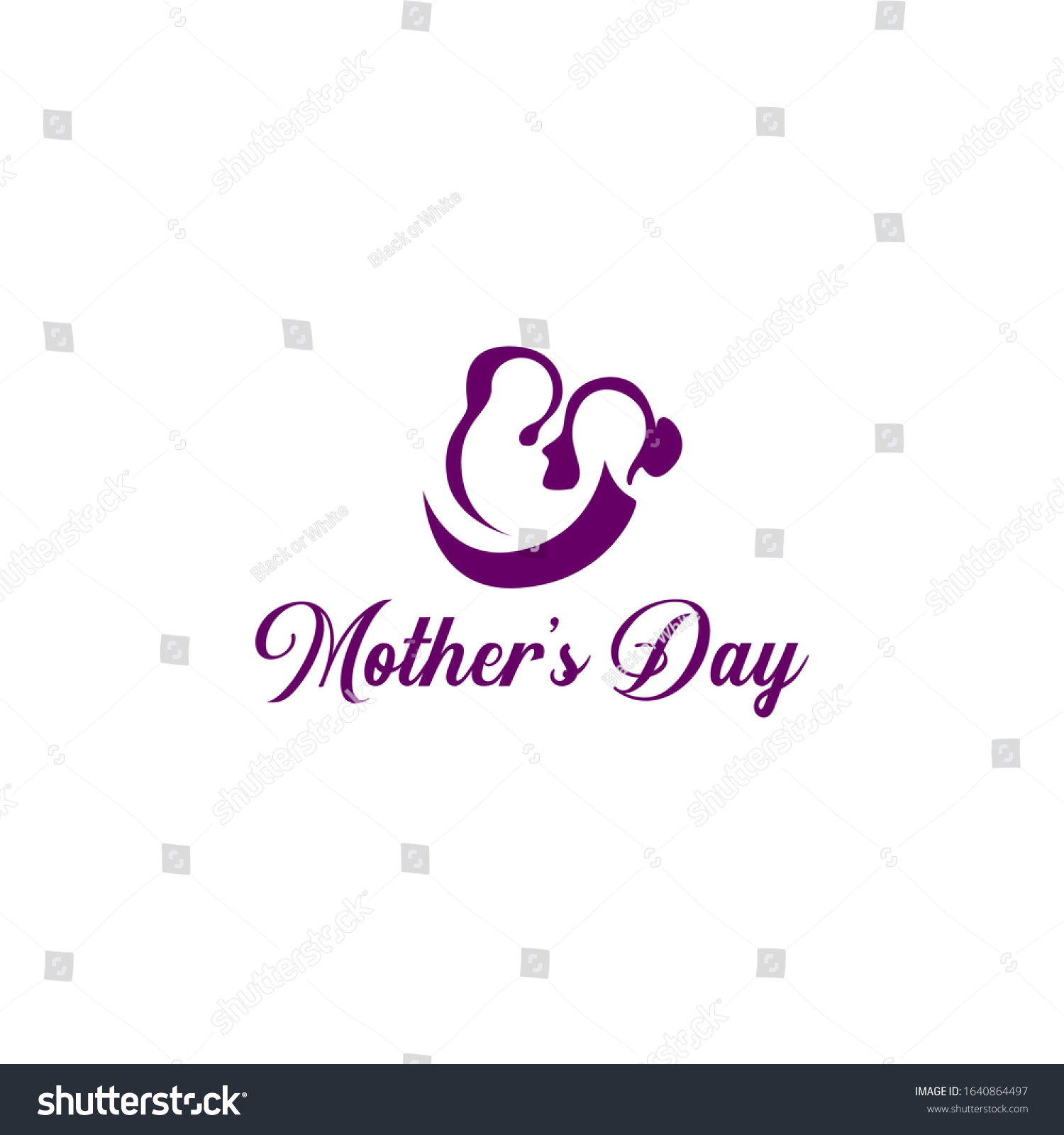 Mother Day Logo Design Vector Template Stock Vector (Royalty Free ...