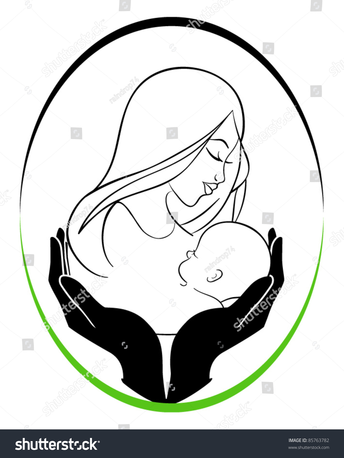 Mother Protection Stock Vector (Royalty Free) 85763782 | Shutterstock