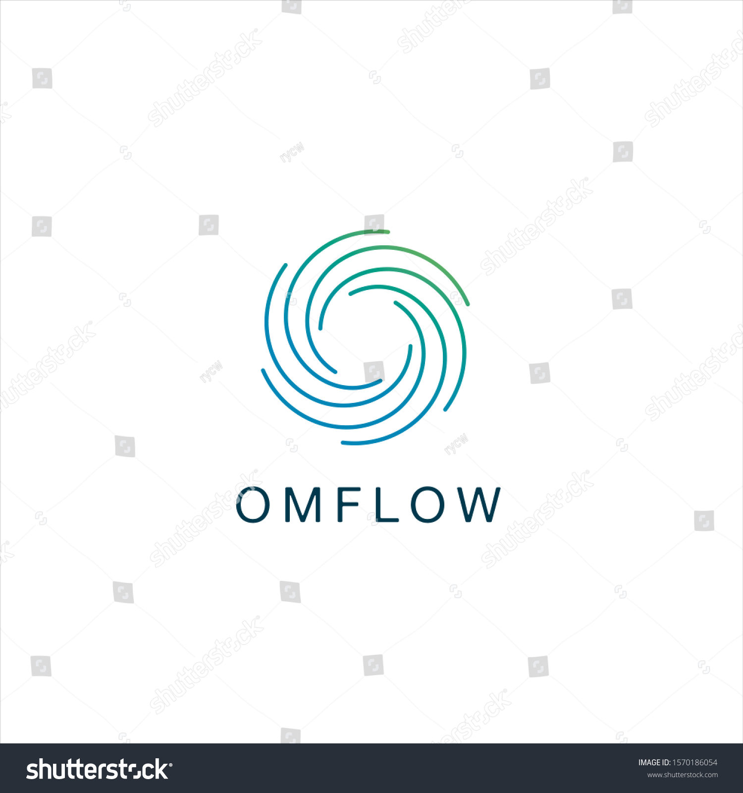 Motion Flow Logo Design Template: vector de stock (libre de regalías ...