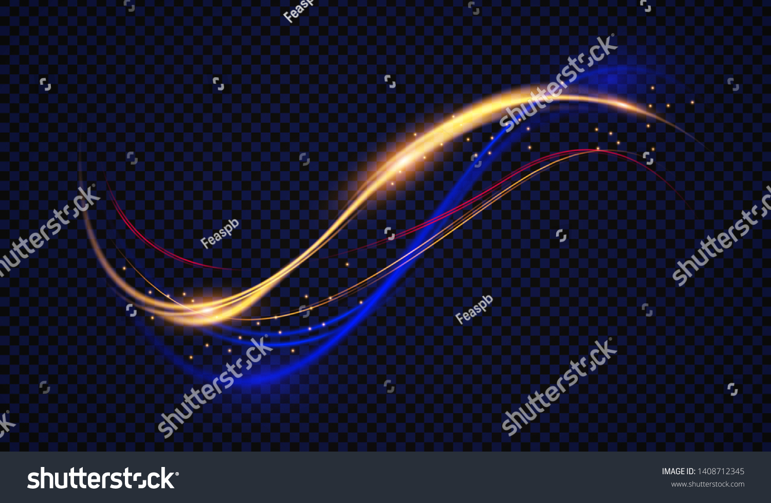 Motion Light Effect Shining Wave Glow Stock Vector (Royalty Free ...