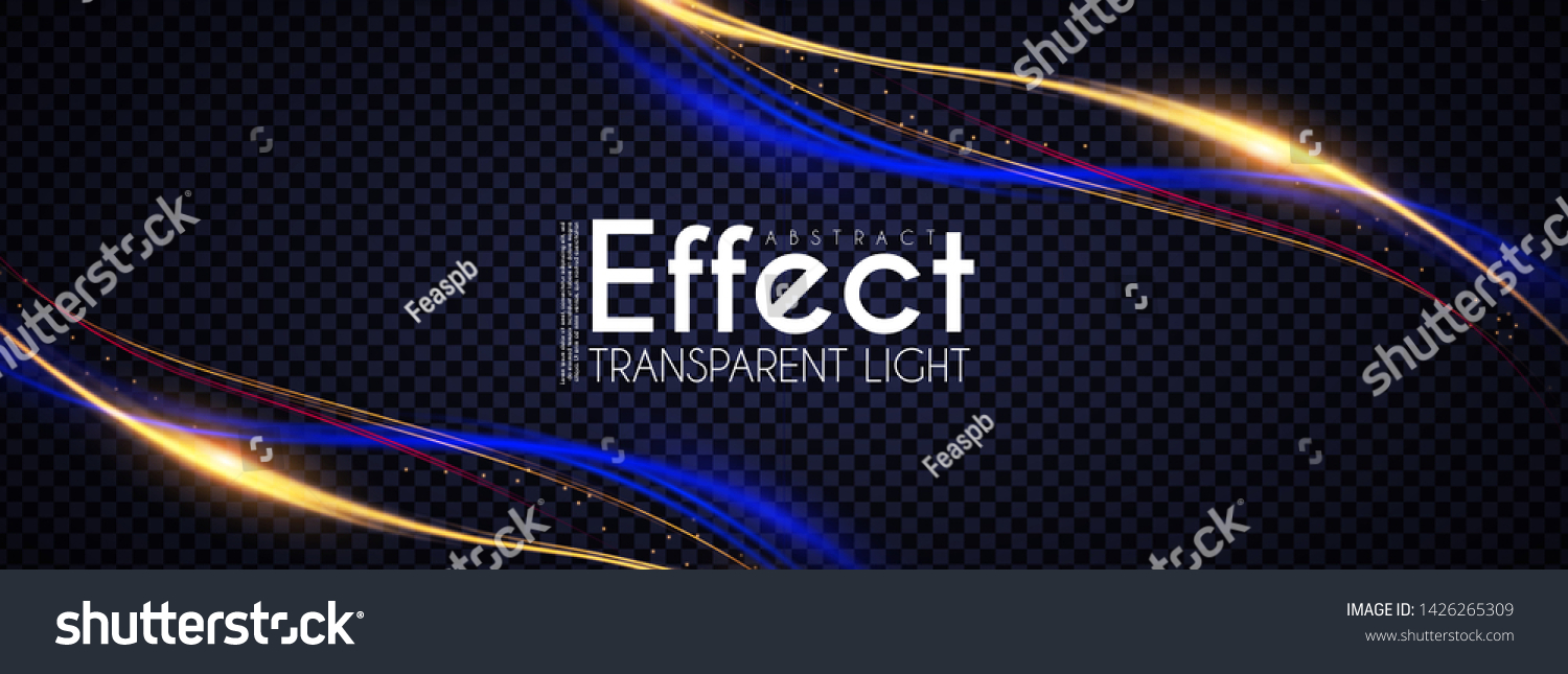 Motion Light Effect Shining Wave Glow Stock Vector (Royalty Free ...