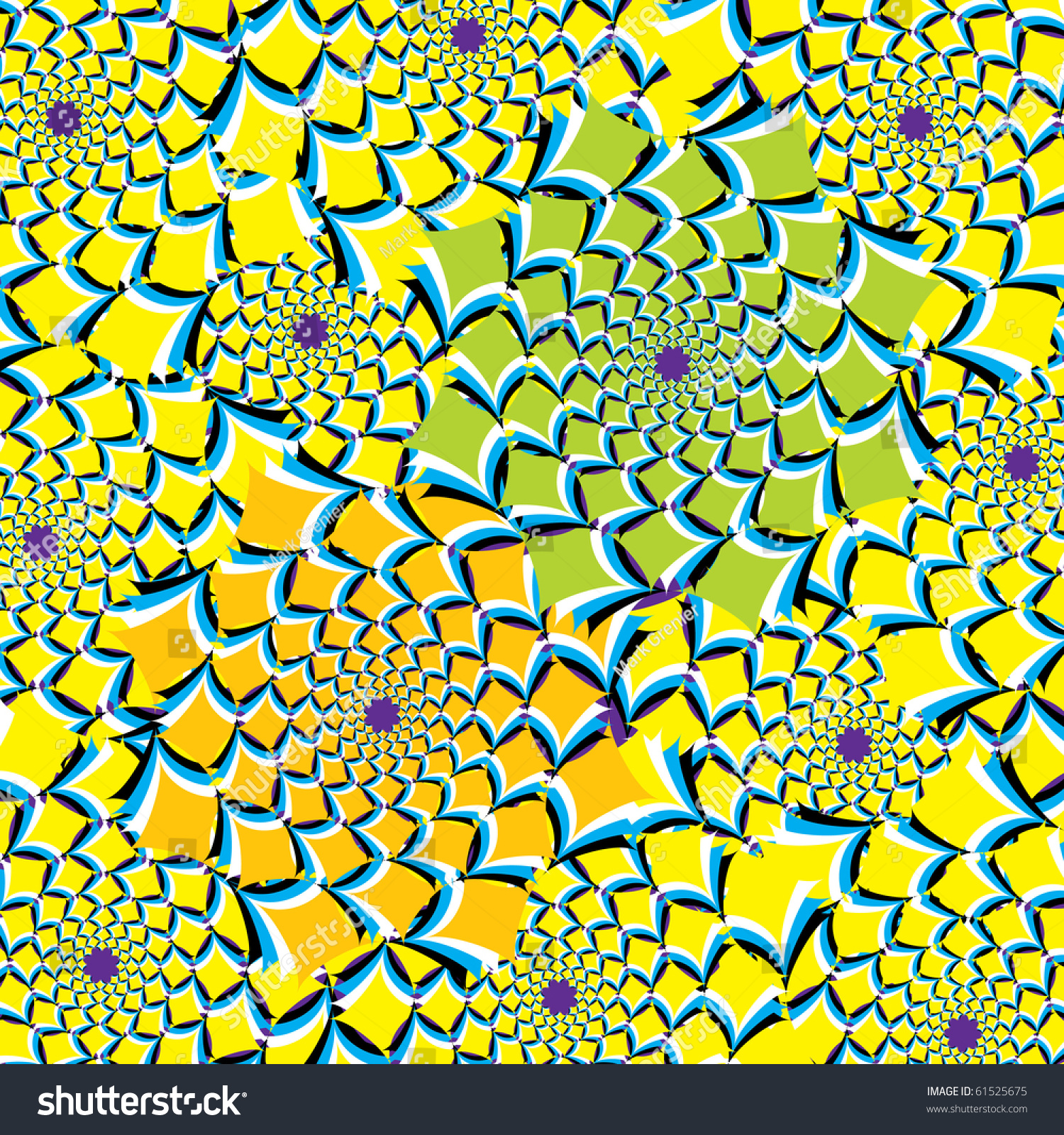 Motion Mosaic (Motion Illusion) Stock Vector Illustration 61525675 ...