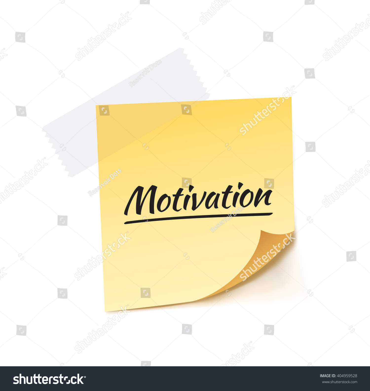 Motivation Stick Note Vector Illustration: vector de stock (libre de ...