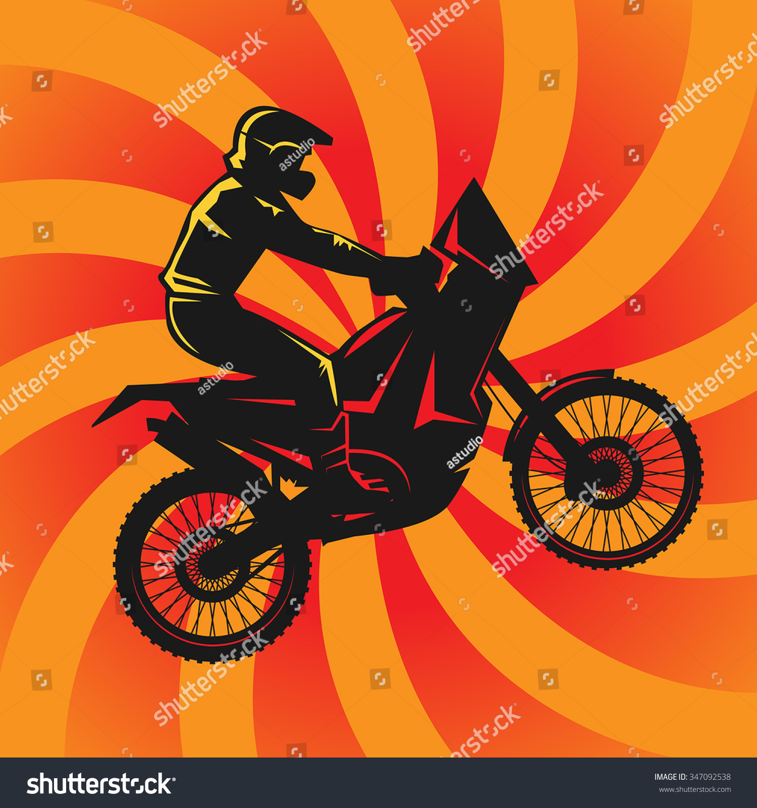 Motocross Abstract Background Vector Illustration Stock Vector (Royalty ...