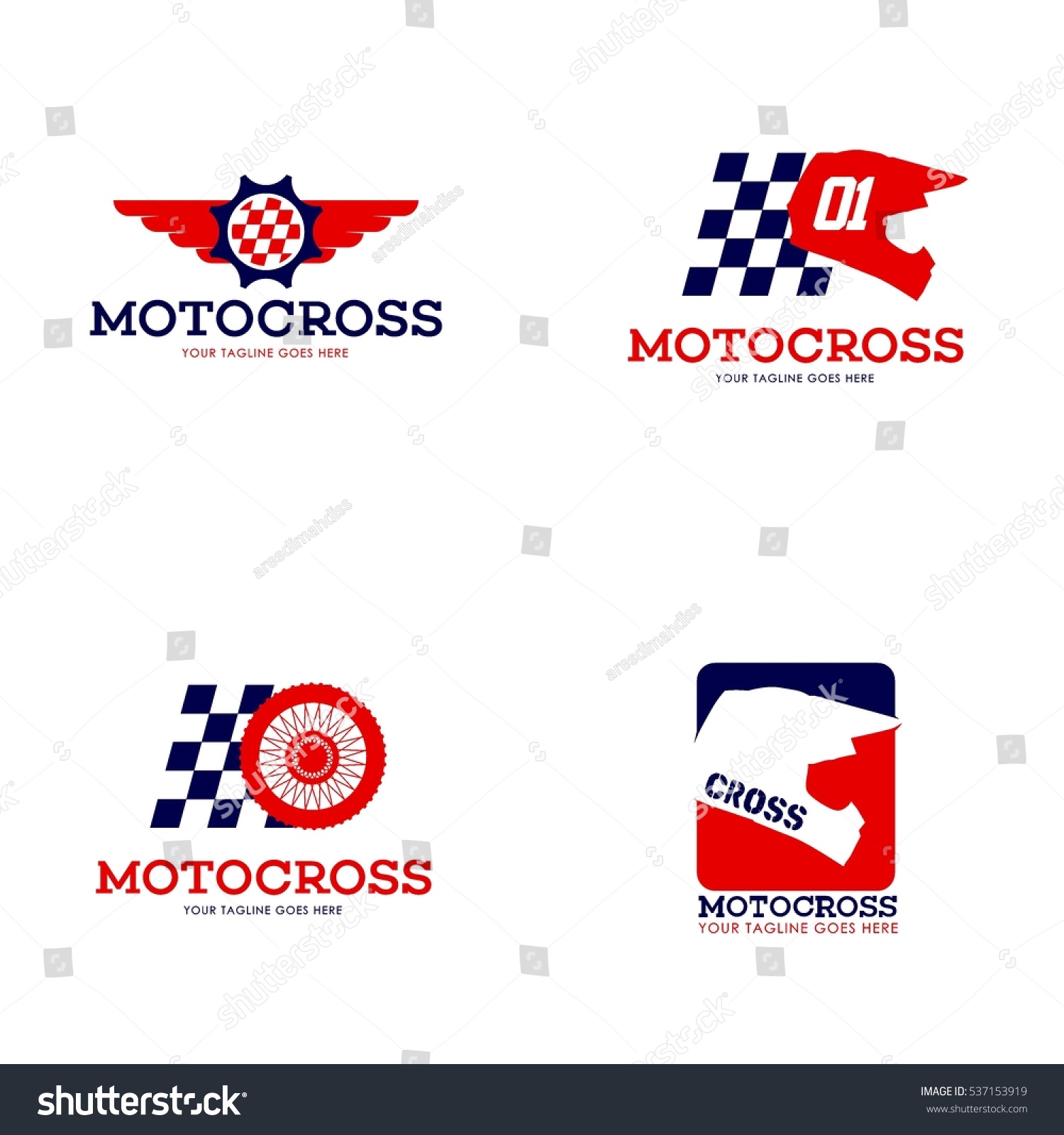 Motocross Logo Stock Vector (Royalty Free) 537153919
