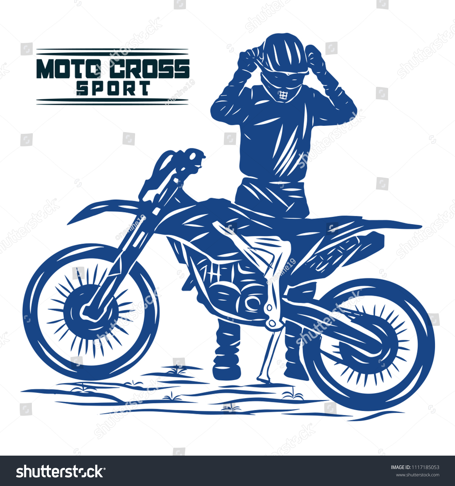 Motocross Logo Designs Stock Vector (Royalty Free) 1117185053