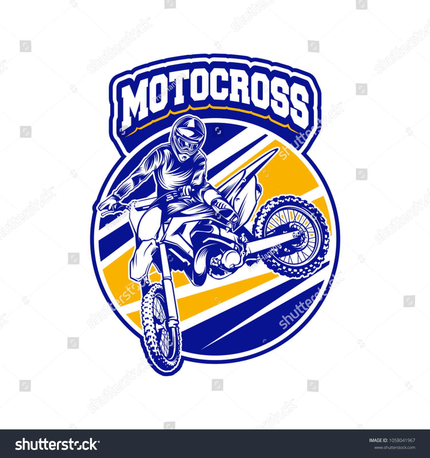 Motocross Vector Logo Stock Vector (Royalty Free) 1058041967