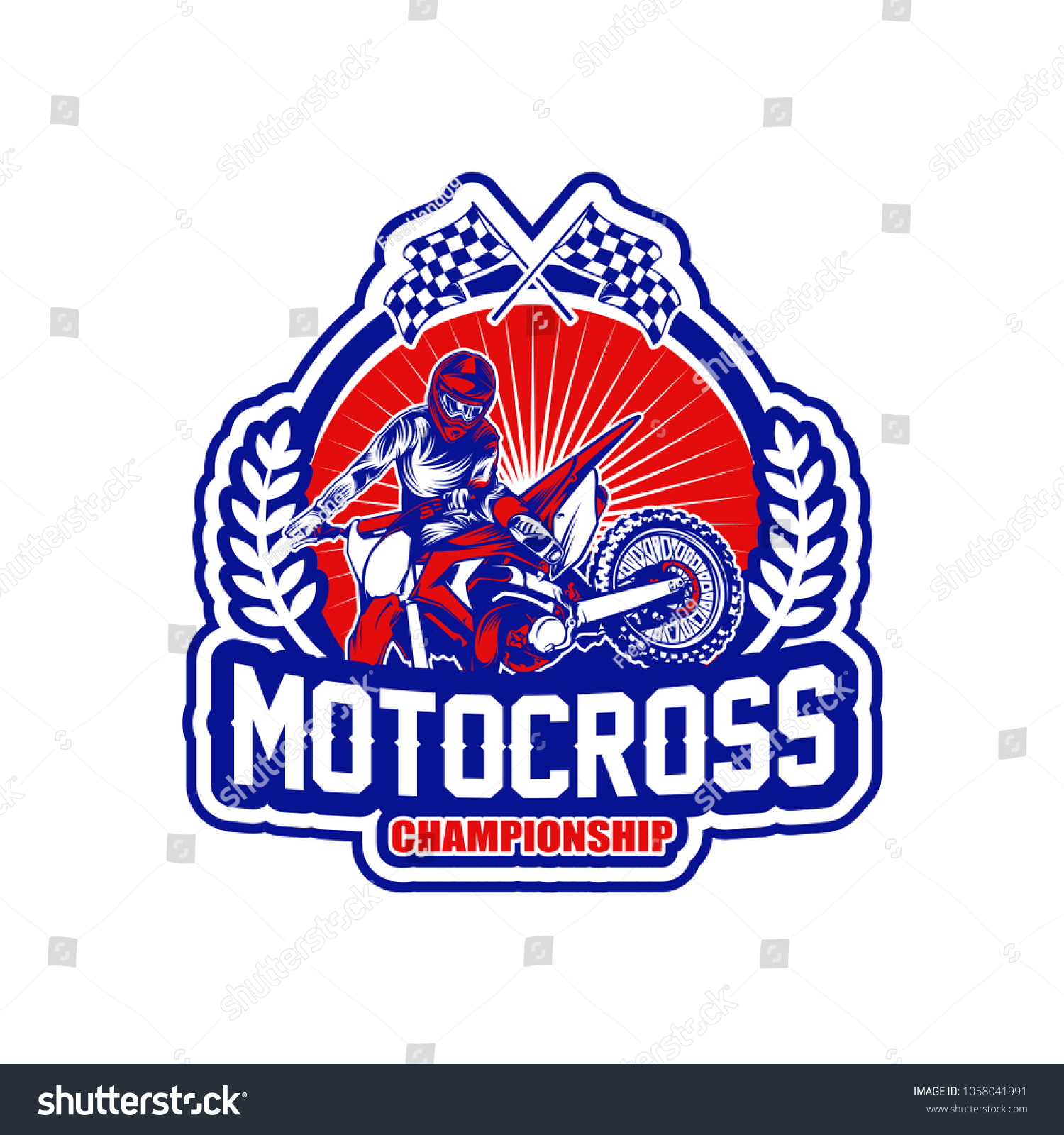 Motocross Vector Logo Event Stock Vector (Royalty Free) 1058041991 ...