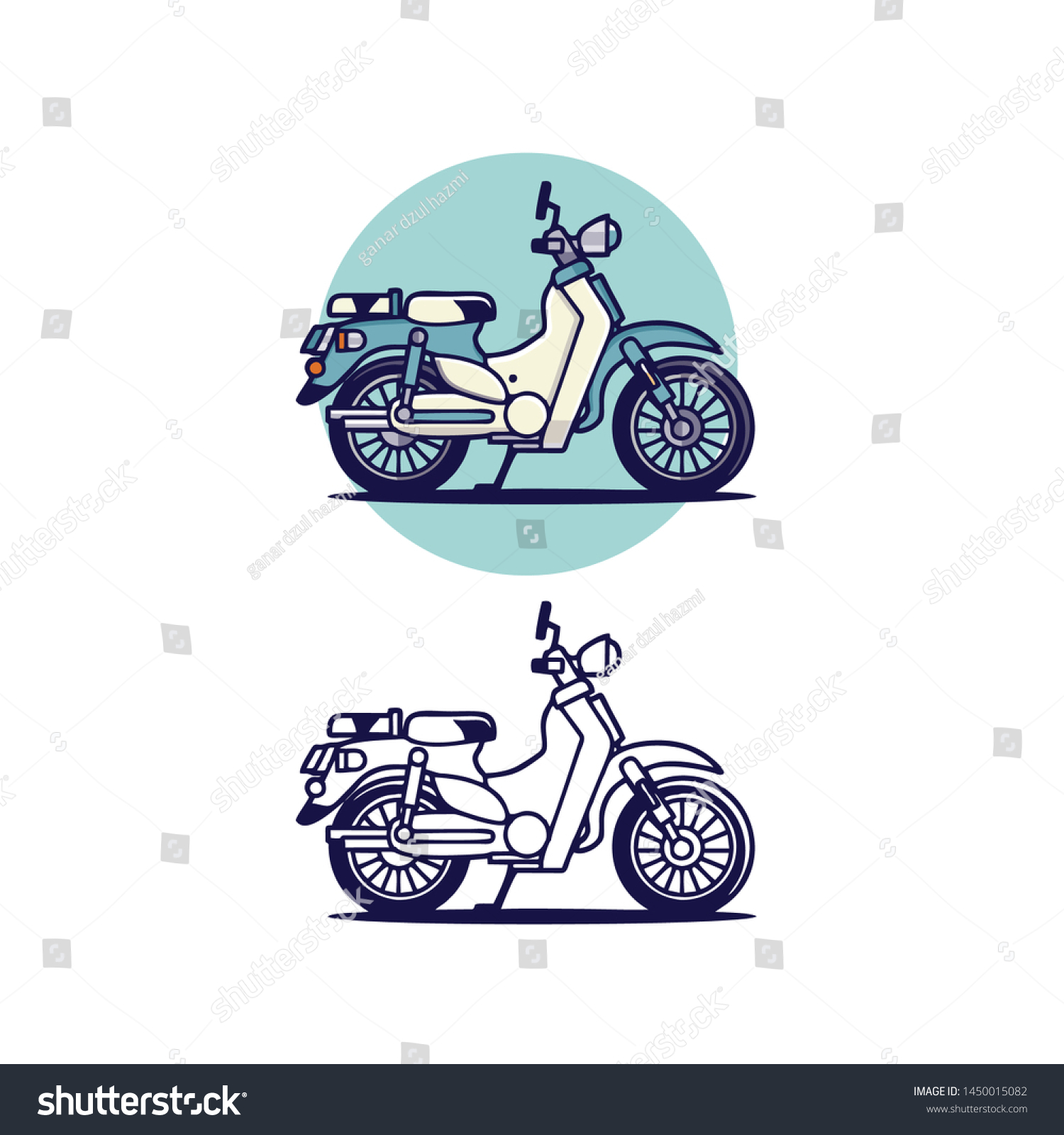 Motor Classic Simple Design Logo Background Stock Vector (Royalty Free ...