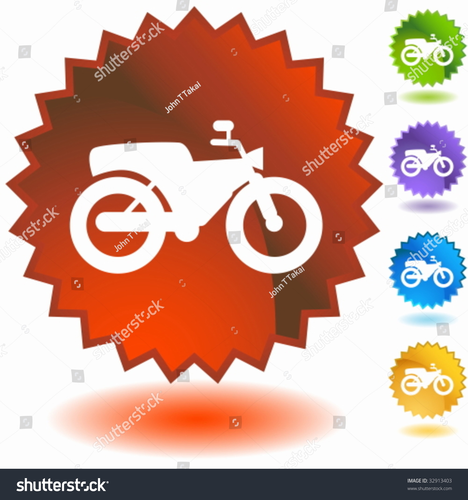 Motorcycle Badge Stock Vector (Royalty Free) 32913403