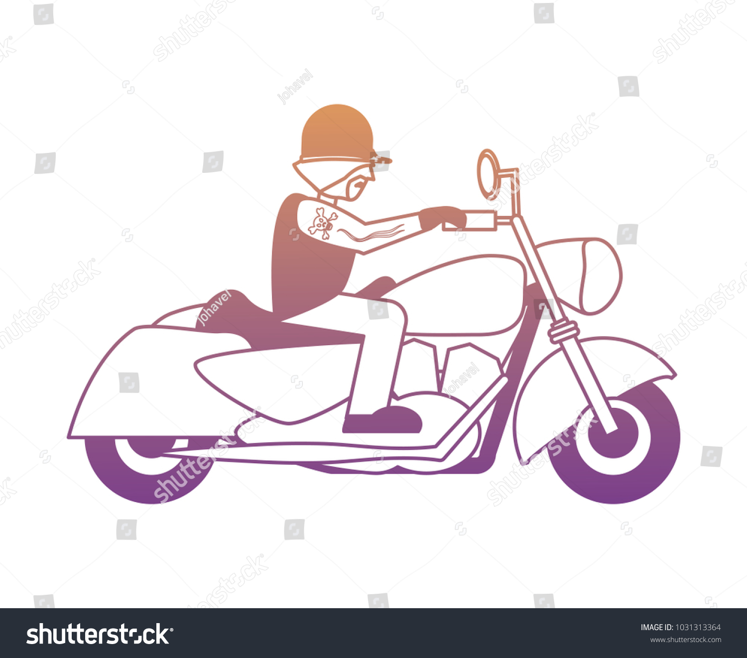 Motorcycle Biker Design Stock Vector (Royalty Free) 1031313364 ...