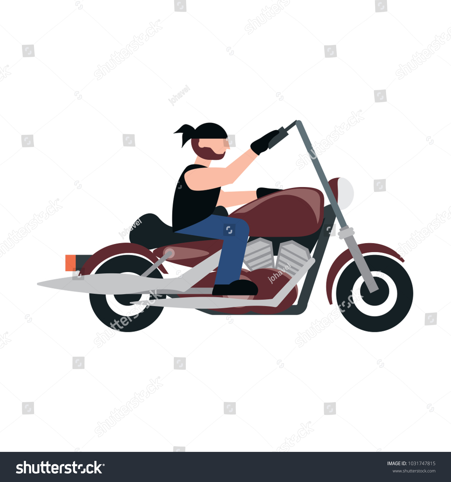 Motorcycle Biker Design Stock Vector (Royalty Free) 1031747815 ...