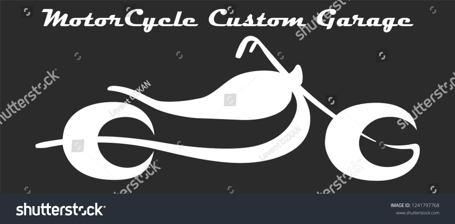 Motorcycle Custom Garage Logo Design Eps Stock Vector (Royalty Free ...