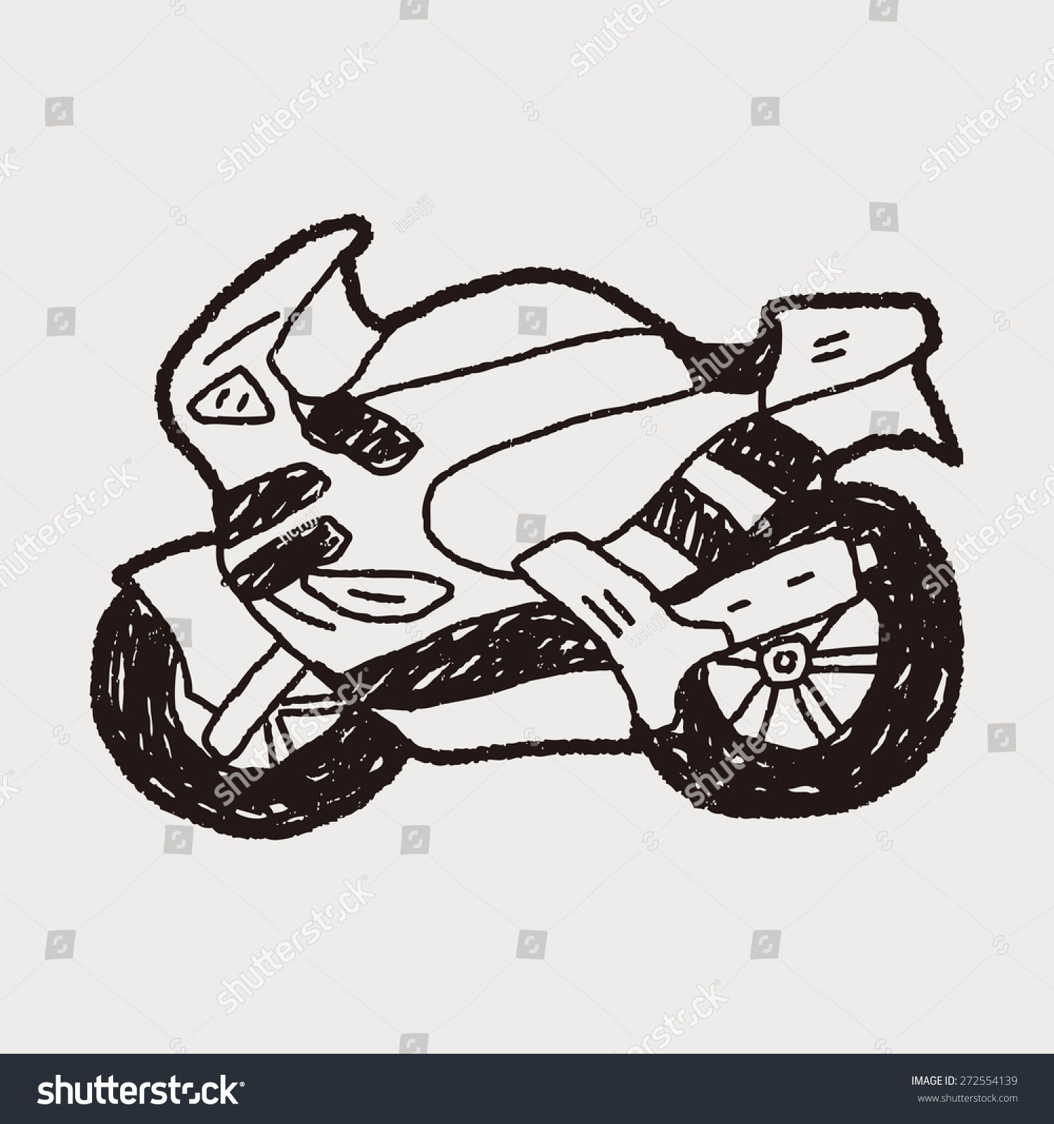 Motorcycle Doodle Stock Vector (Royalty Free) 272554139