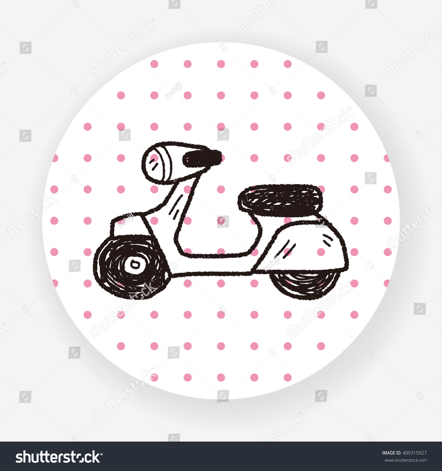 Motorcycle Doodle Stock Vector (Royalty Free) 409315927 | Shutterstock