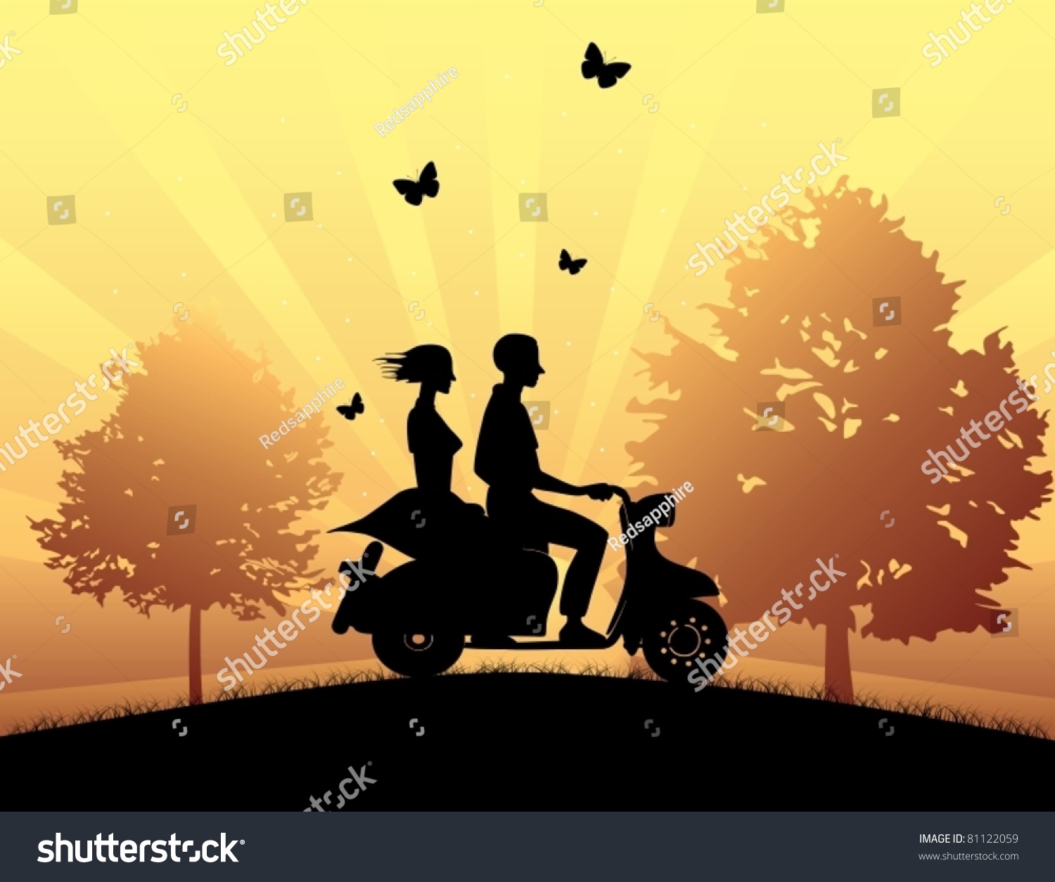 Motorcycle Drive Stock Vector (Royalty Free) 81122059 | Shutterstock