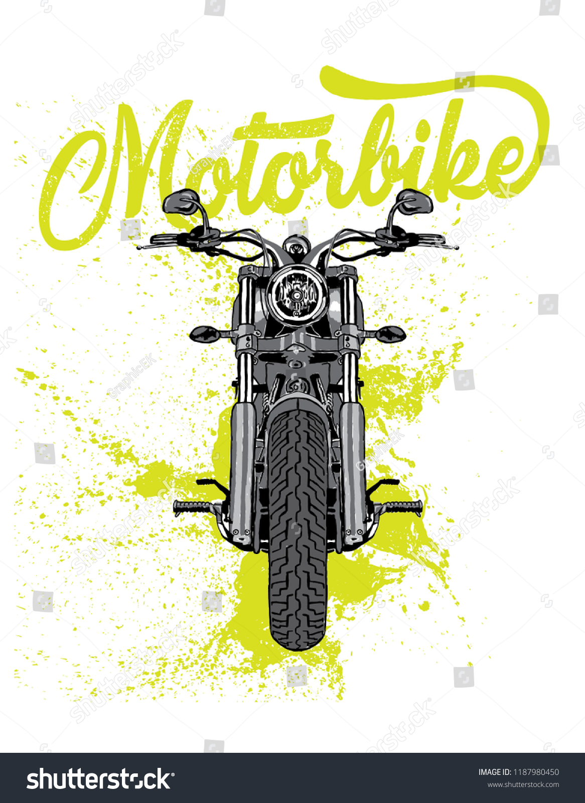Motorcycle Graphic Vector Stock Vector (Royalty Free) 1187980450