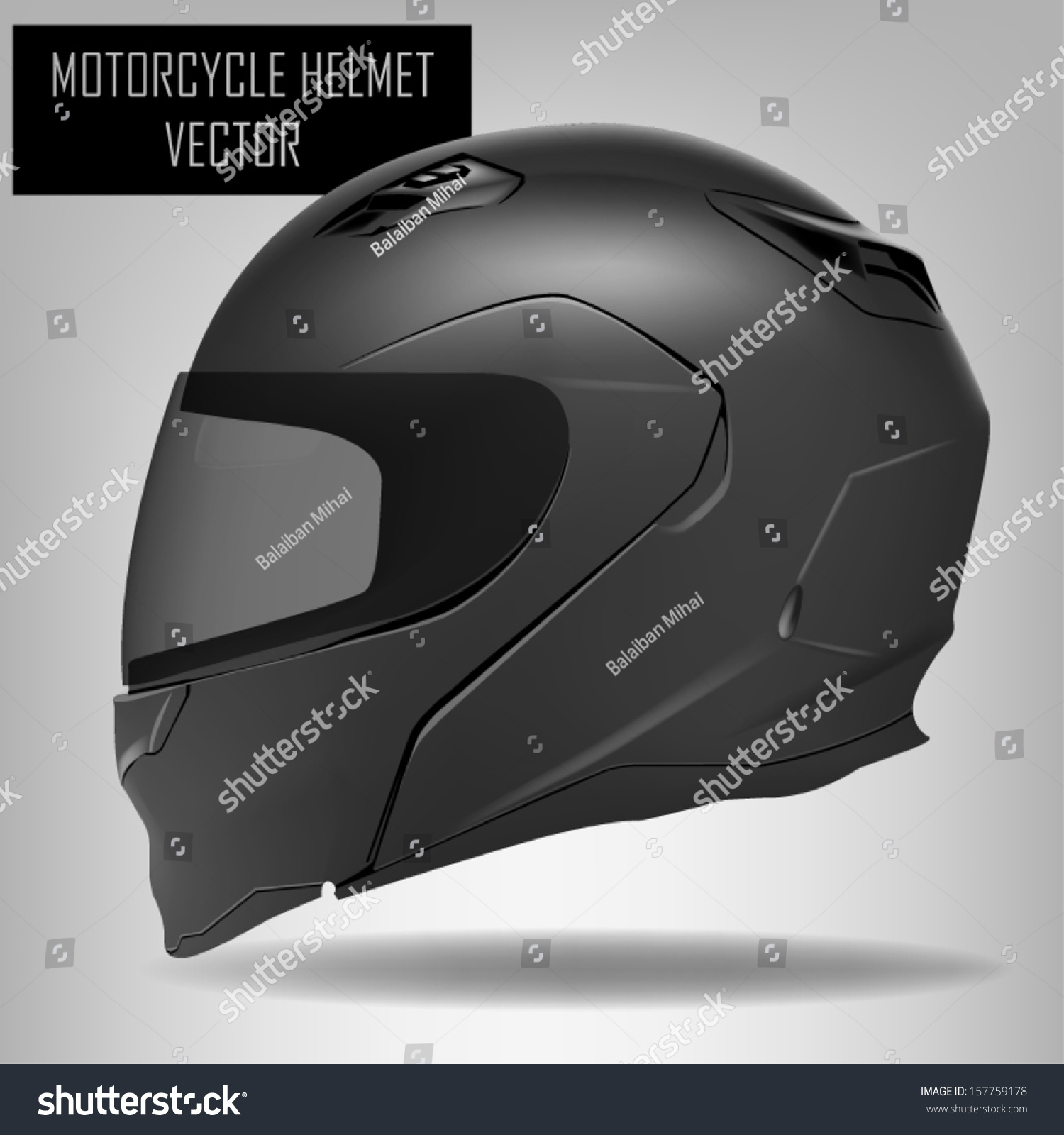 Motorcycle Helmet Stock Vector (Royalty Free) 157759178 - Shutterstock
