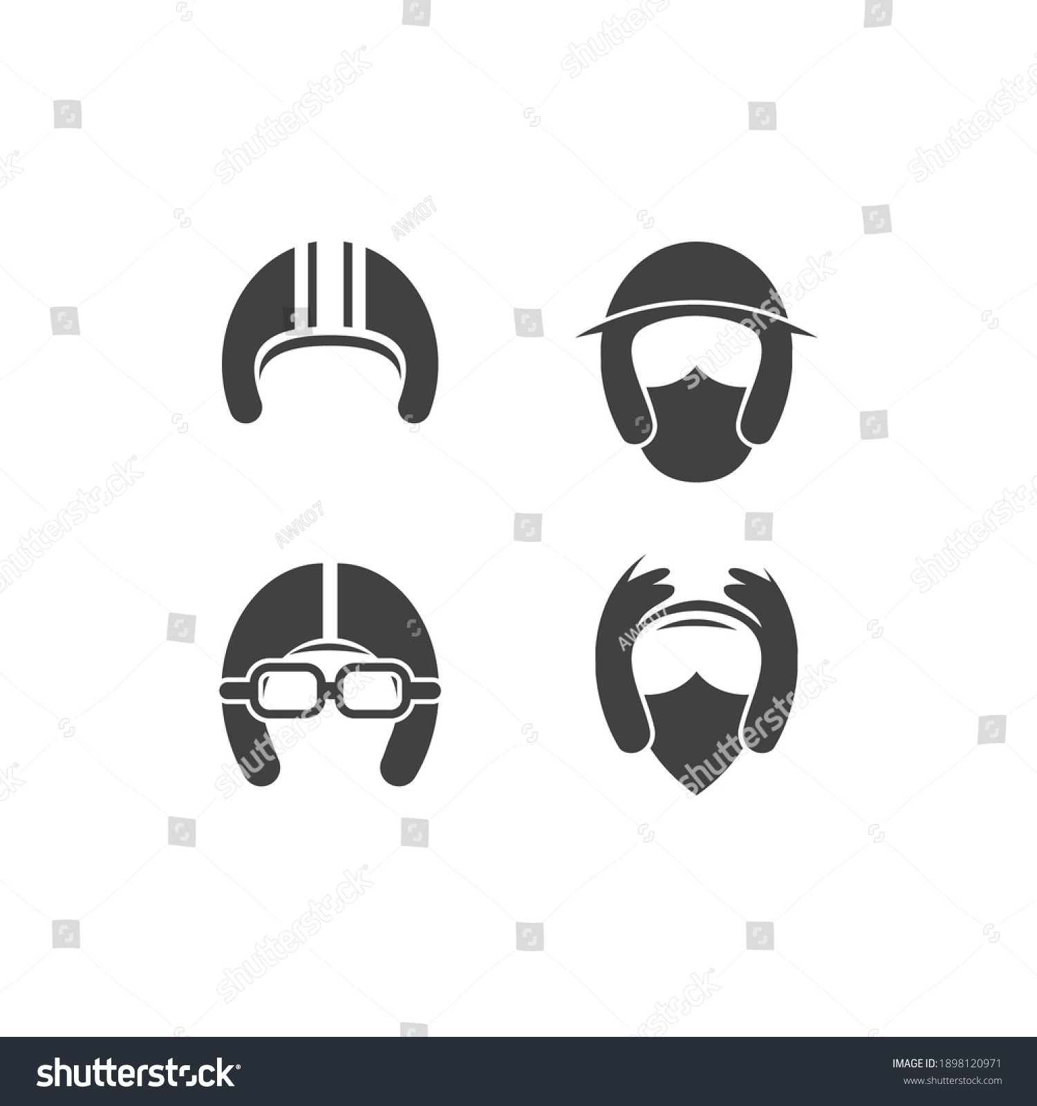 Motorcycle Helmet Logo Vector Design: เวกเตอร์สต็อก (ปลอดค่าลิขสิทธิ์ ...