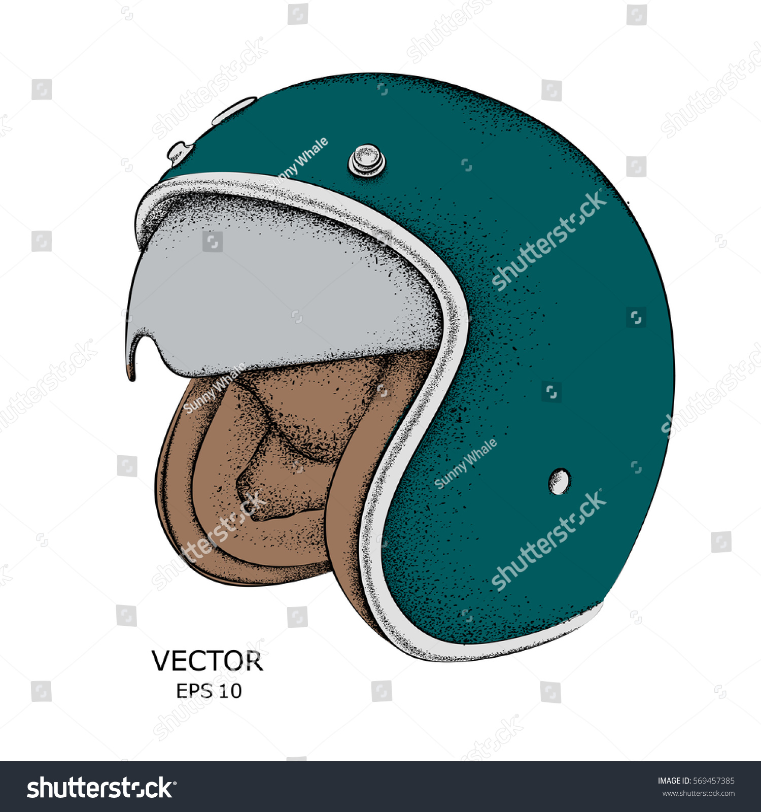 Motorcycle Helmet Vector Illustration Stock Vector (Royalty Free ...