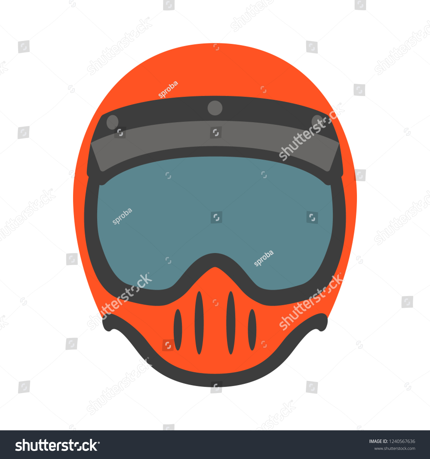 Motorcycle Helmet Vector Illustration Flat Stylefront Stock Vector ...
