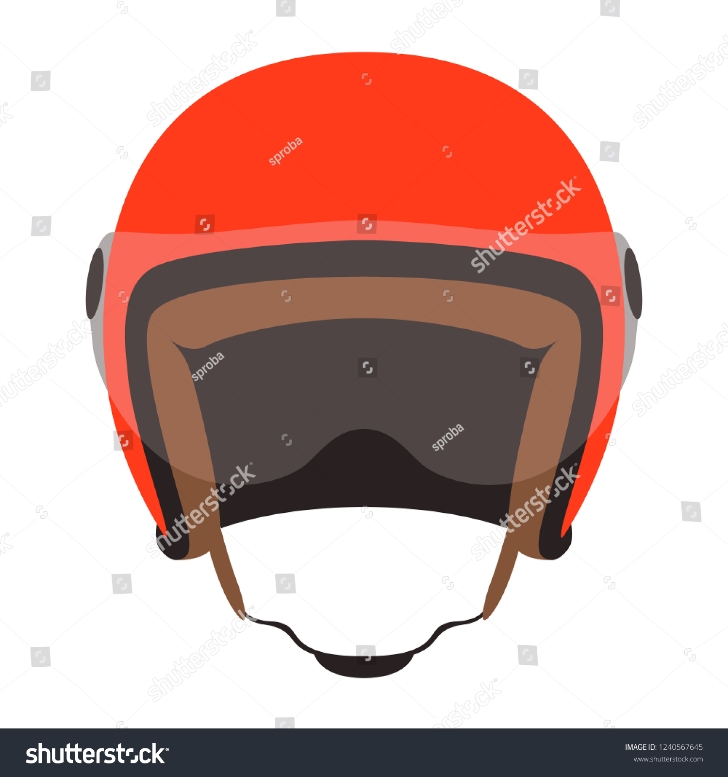 Motorcycle Helmet Vector Illustration Flat Stylefront Stock Vector ...