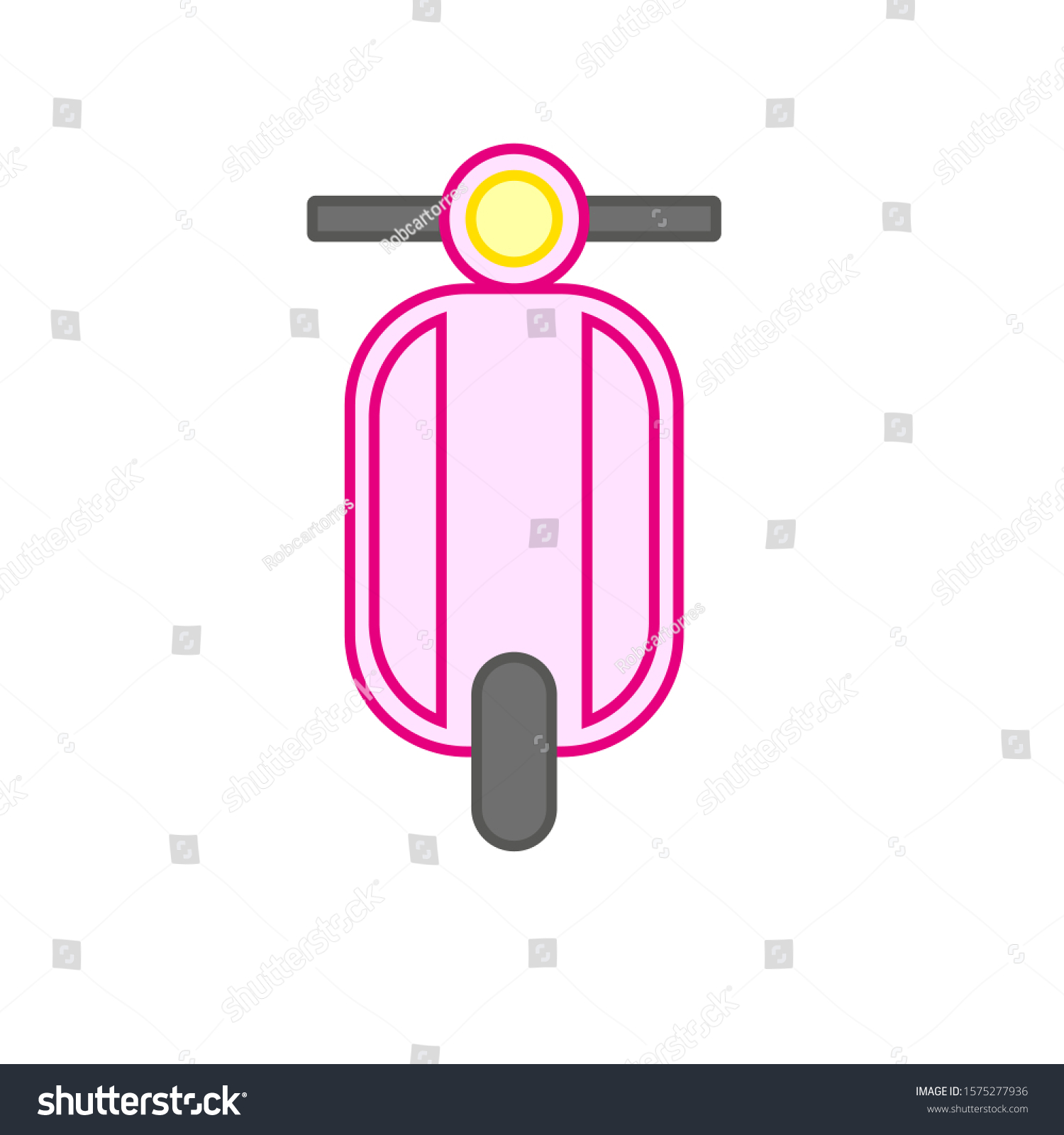 Motorcycle Icon Vector Formed Simple Shapes Stock Vector (Royalty Free ...