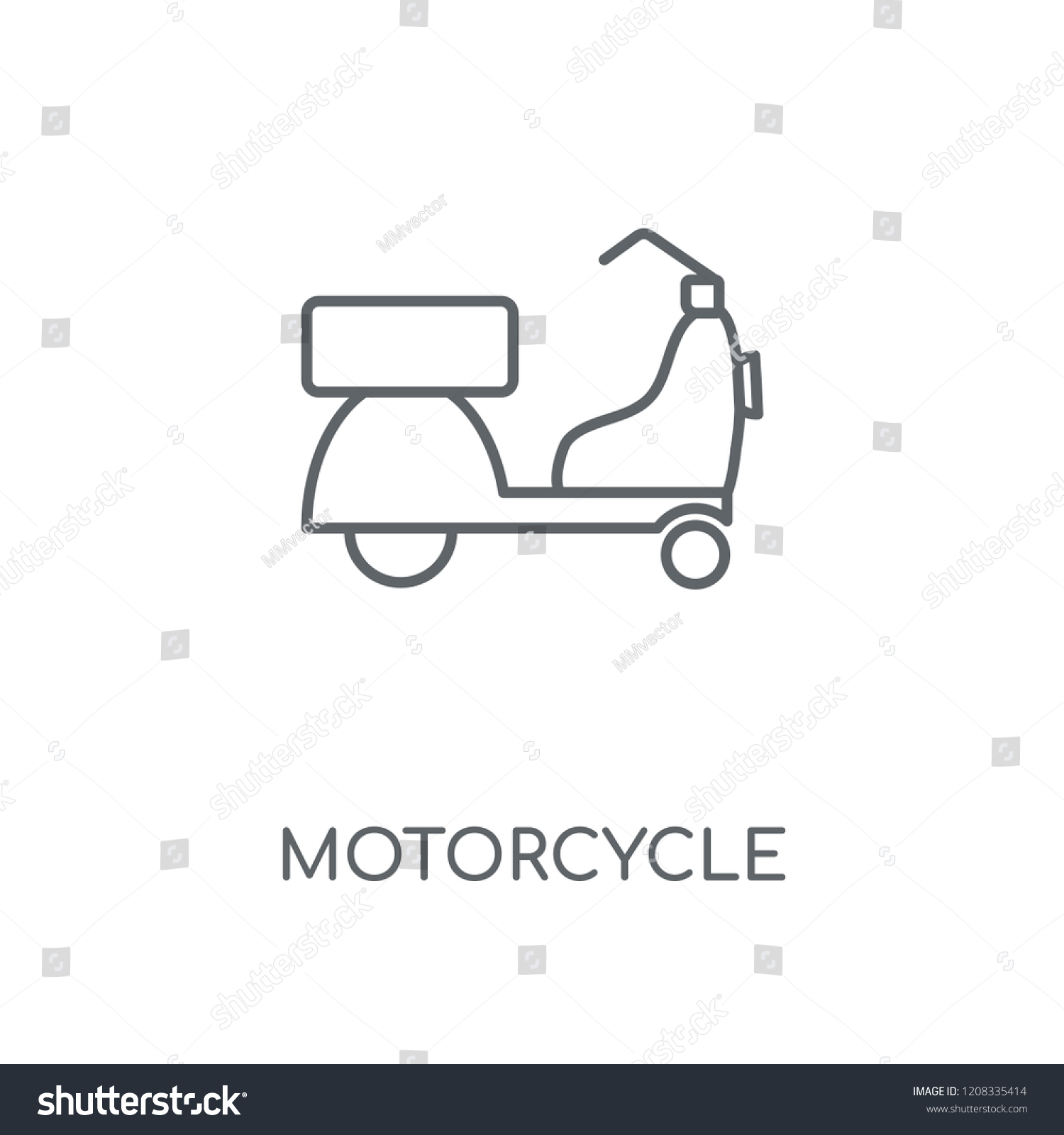 Motorcycle Linear Icon Motorcycle Concept Stroke Stock Vector (Royalty ...
