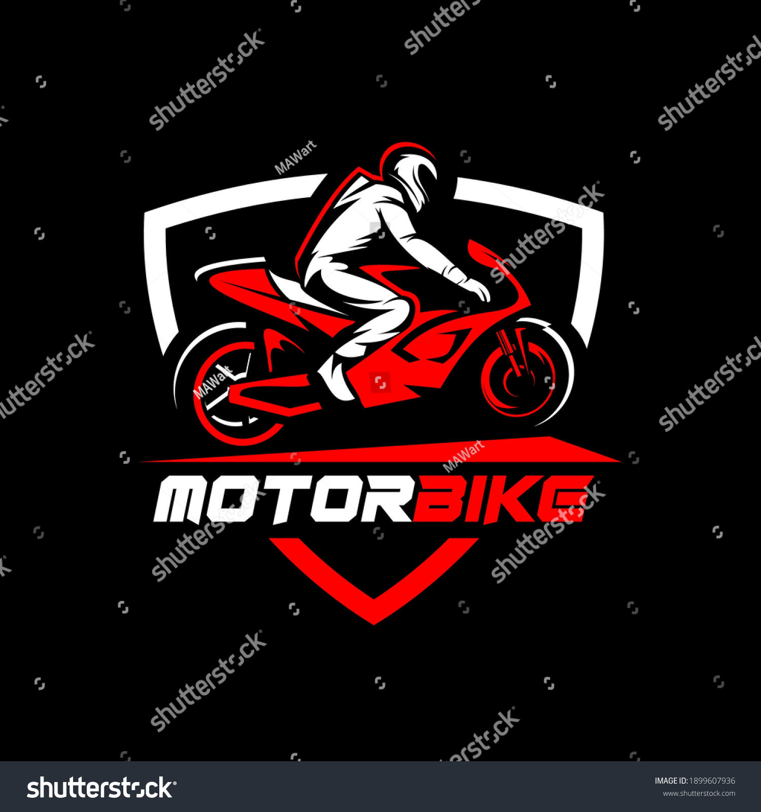 Motorcycle Logo Design Vector Icon Stock Vector (Royalty Free) 1899607936